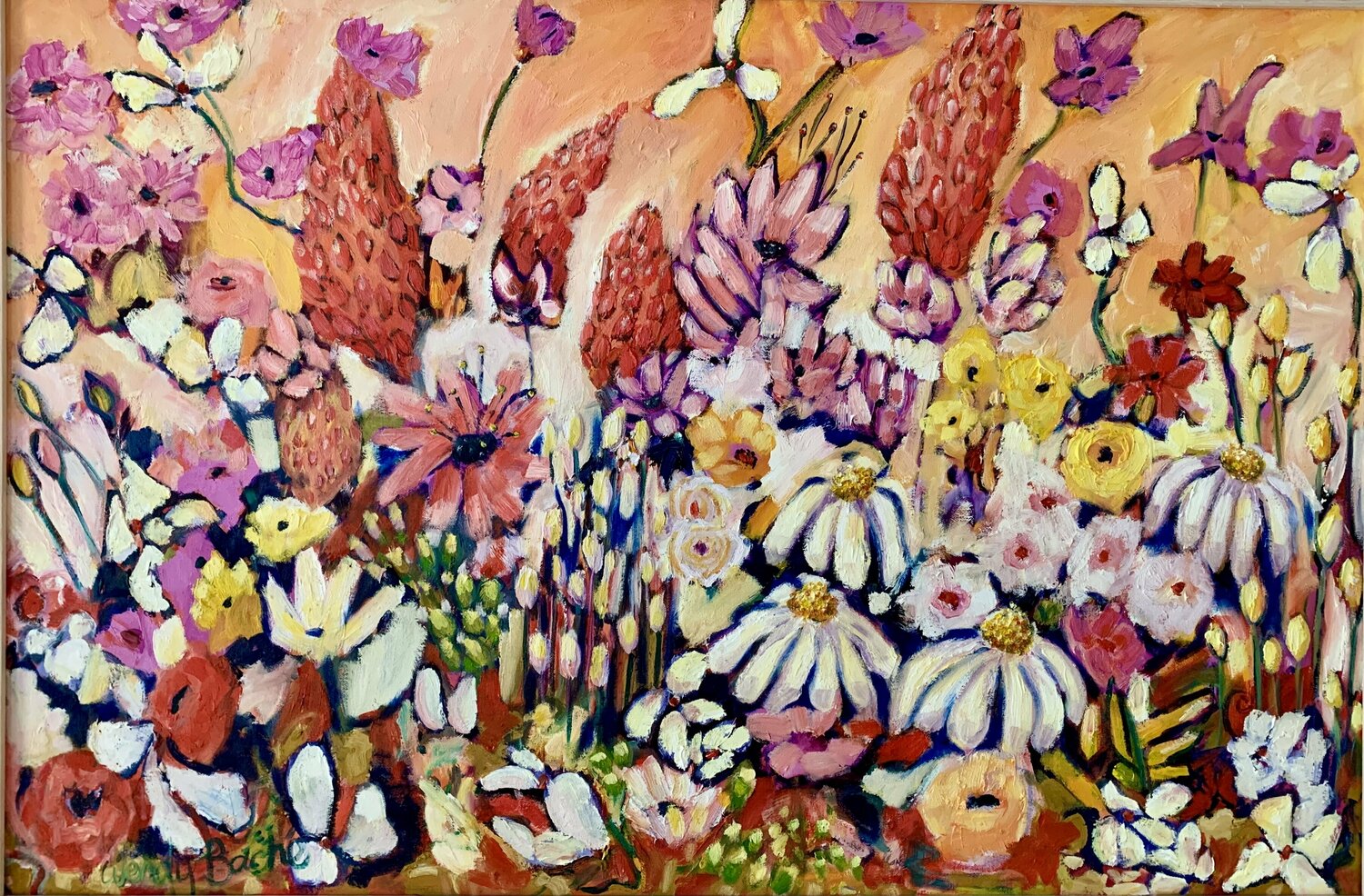 Abstract Garden by Wendy Bache (2021) : Painting Oil on Canvas - Singulart