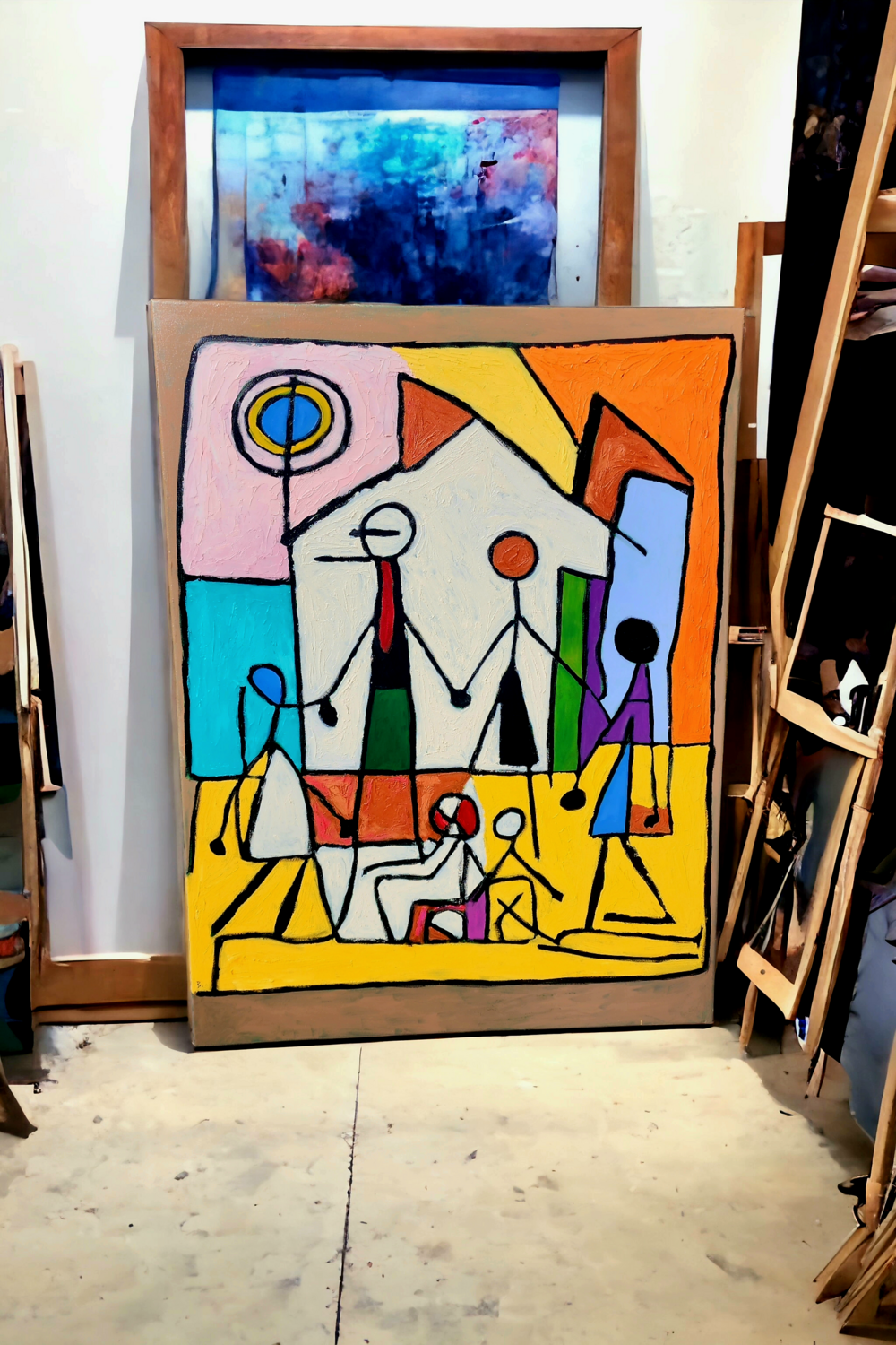 Draw me a house // LWS01082023 by Rebecca Wing Sze Lam (2023) : Painting Acrylic, Plaster on ...