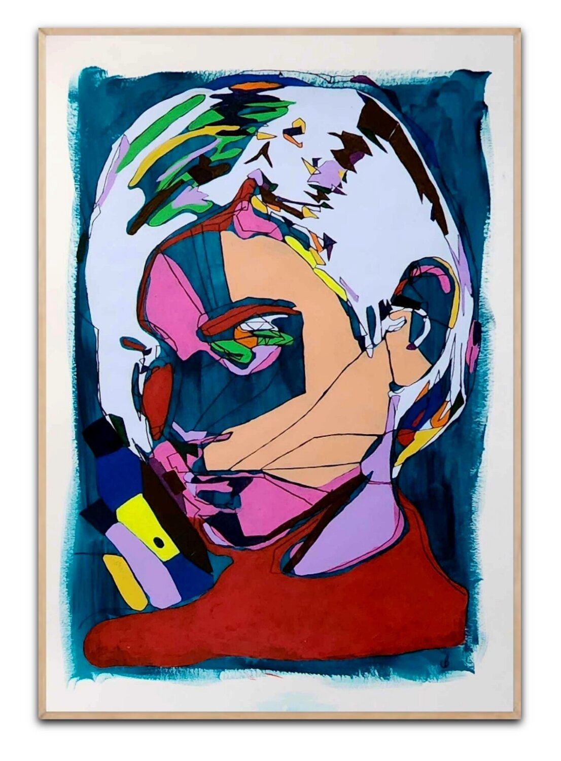 Faces 007 by Rebecca Wing Sze Lam (2022) : Painting Acrylic on Paper - Singulart