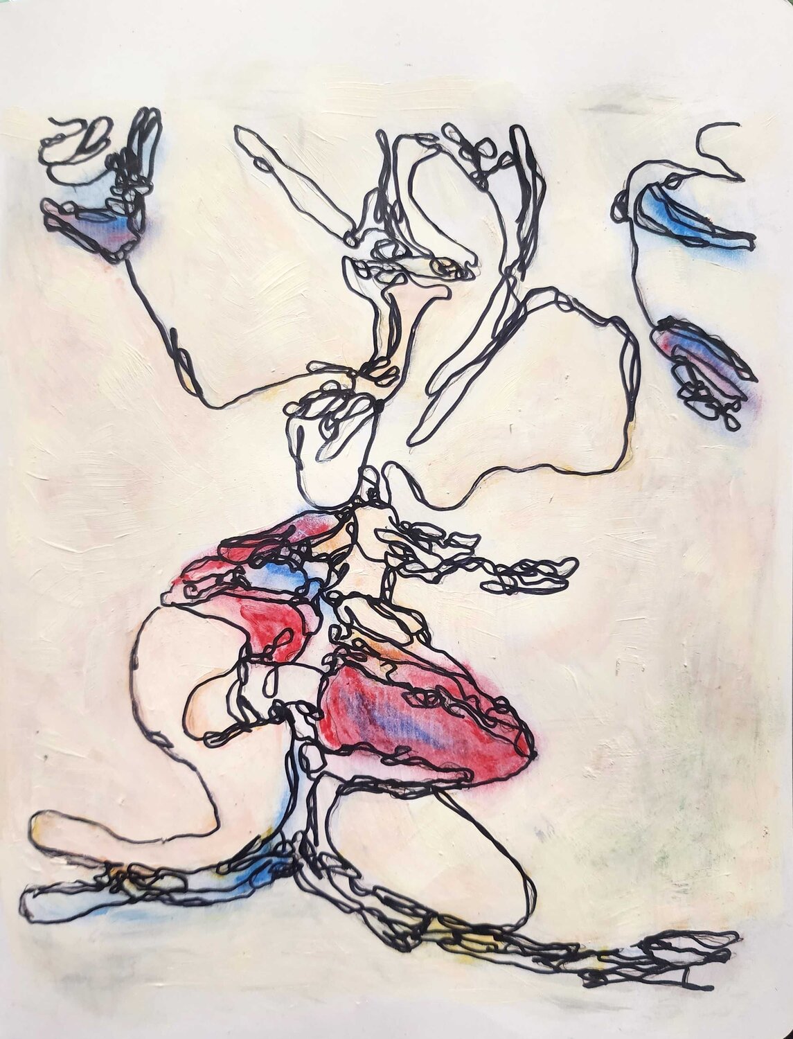 The Kiss von Rebecca Wing Sze Lam (2024): Malerei Acryl, Füller auf ...