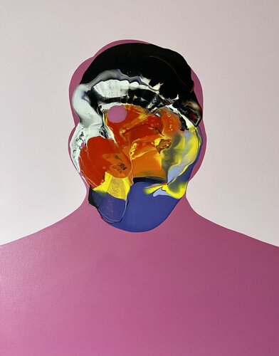 Mirror image (selfies)002 by Jonathan Redmayne (2022) : Painting ...