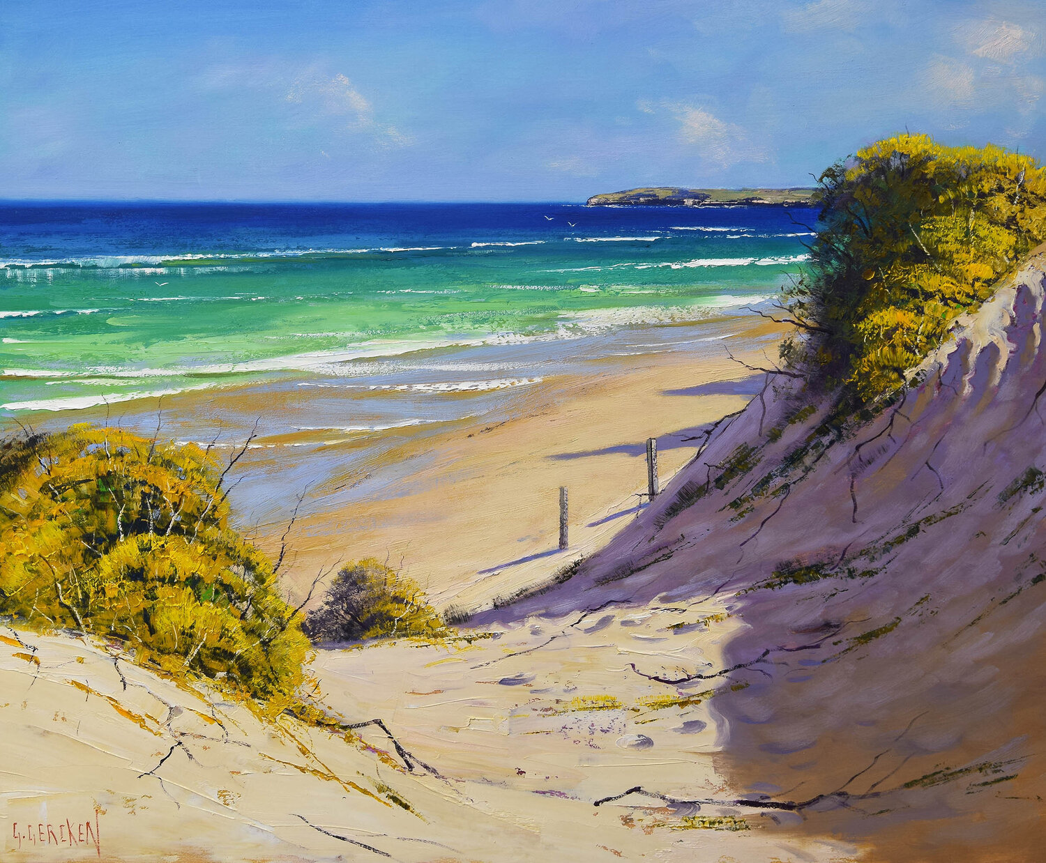 Dunescape, Nth Entrance Australia by Graham Gercken (2022) : Painting ...