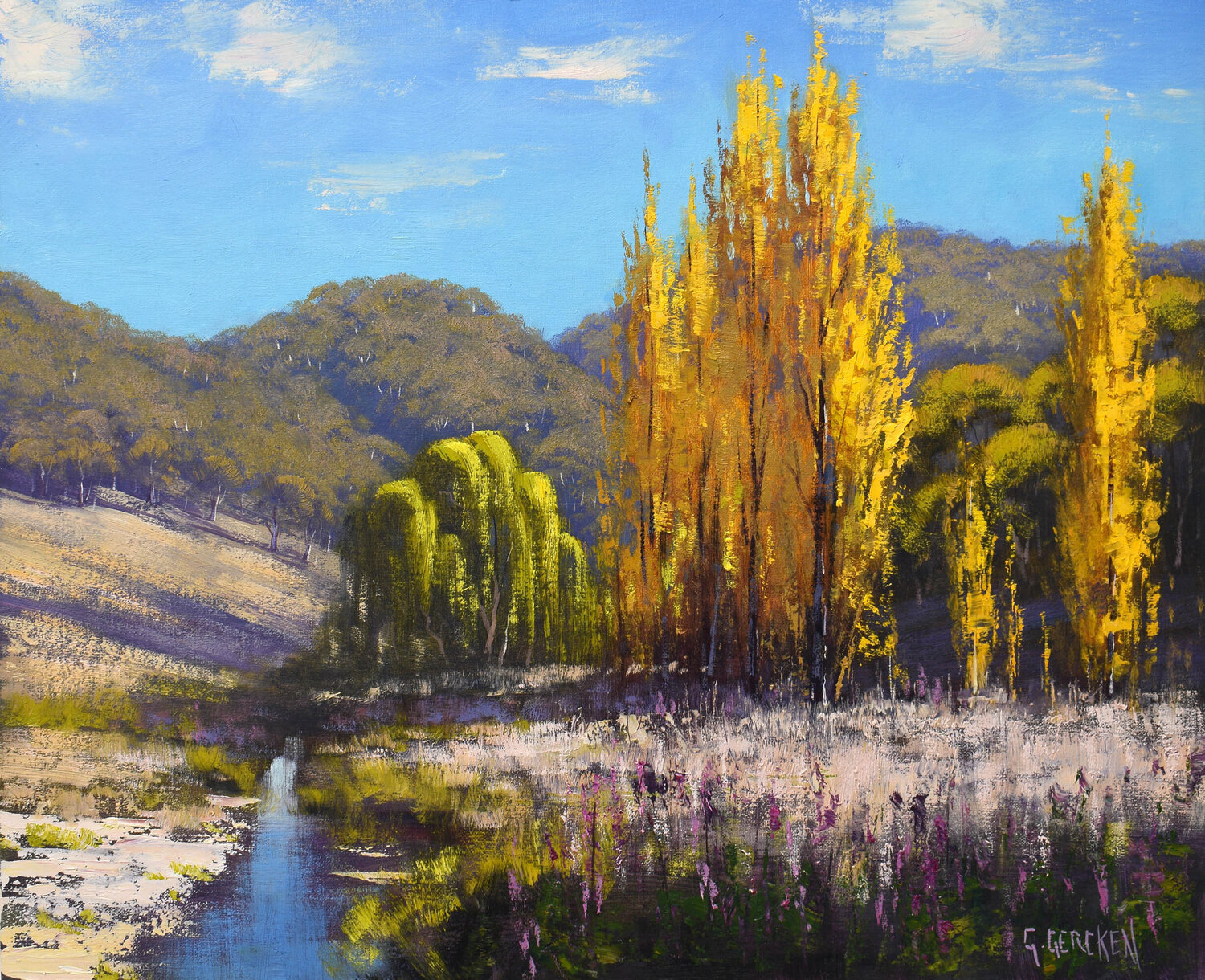 River through the trees, Tumut Australia by Graham Gercken (2023 ...