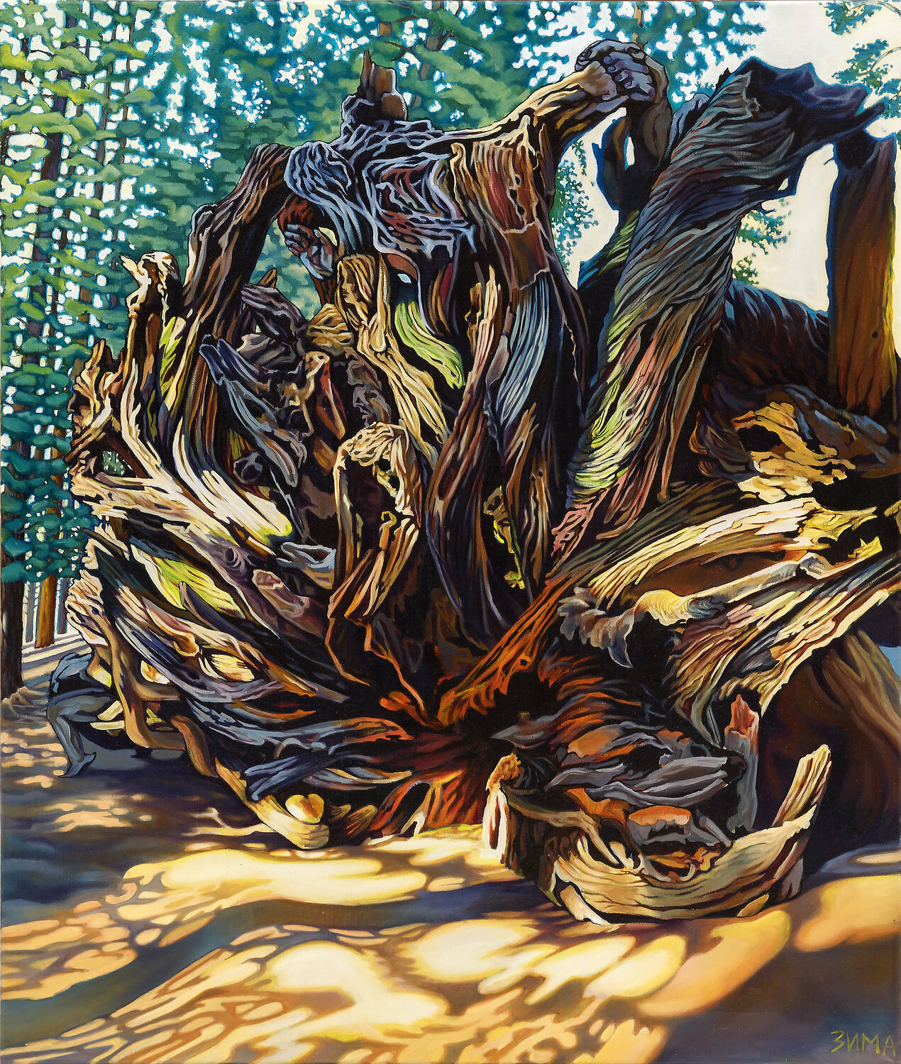 Sequoia dreams by Elena Zima (2018) : Painting Oil on Canvas - SINGULART