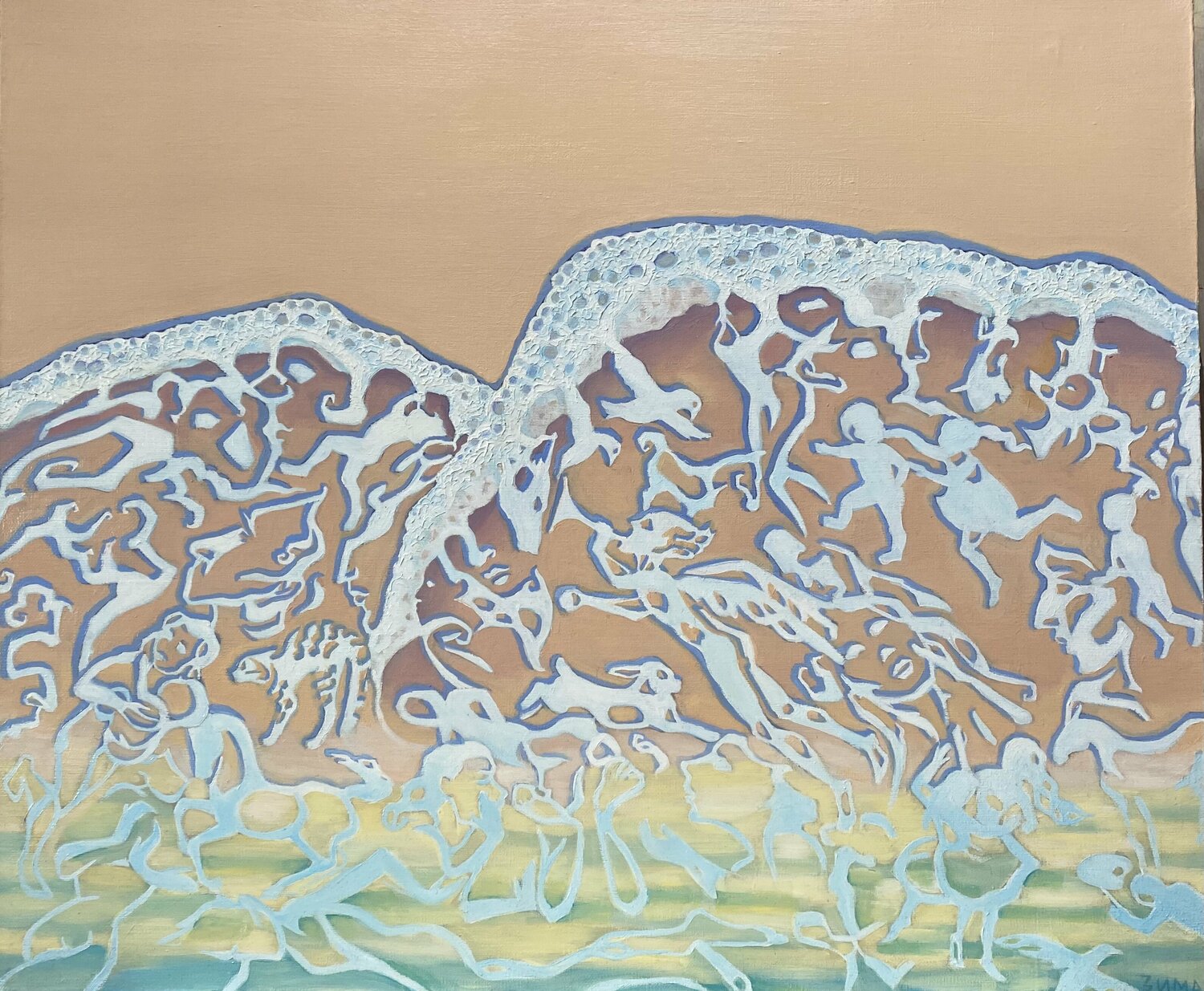 Wave by Elena Zima (2019) : Painting Oil on Canvas - Singulart