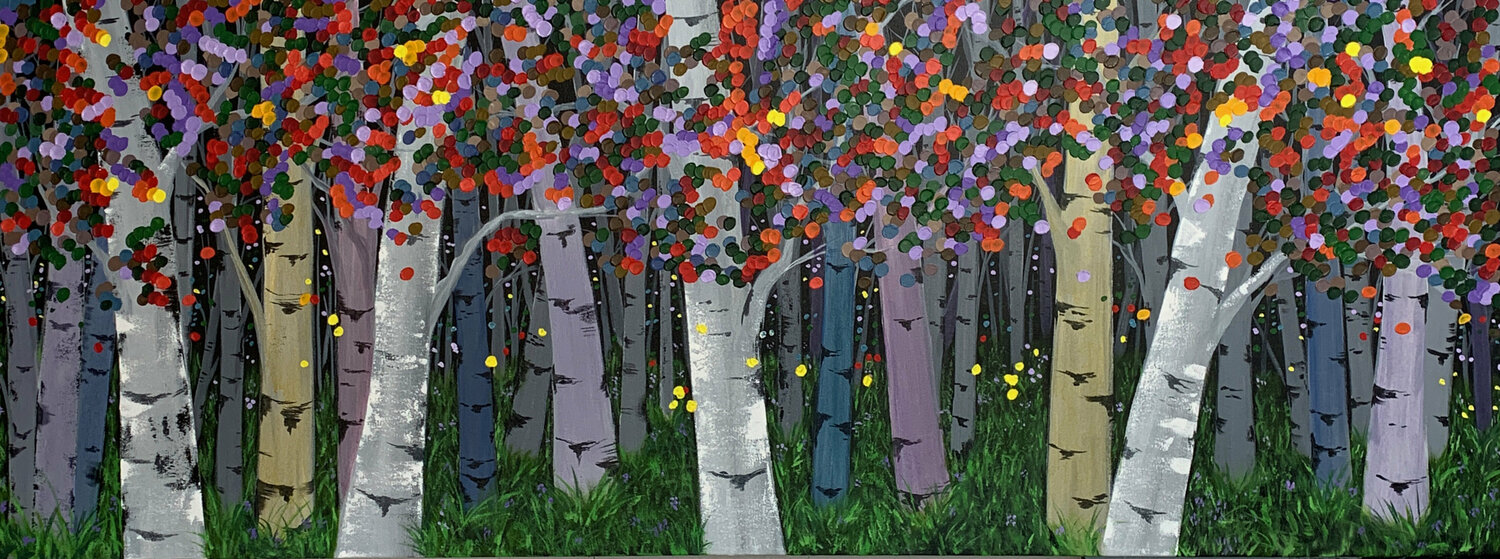 Birch Time by Tom Roso (2020) : Painting Acrylic on Canvas - Singulart
