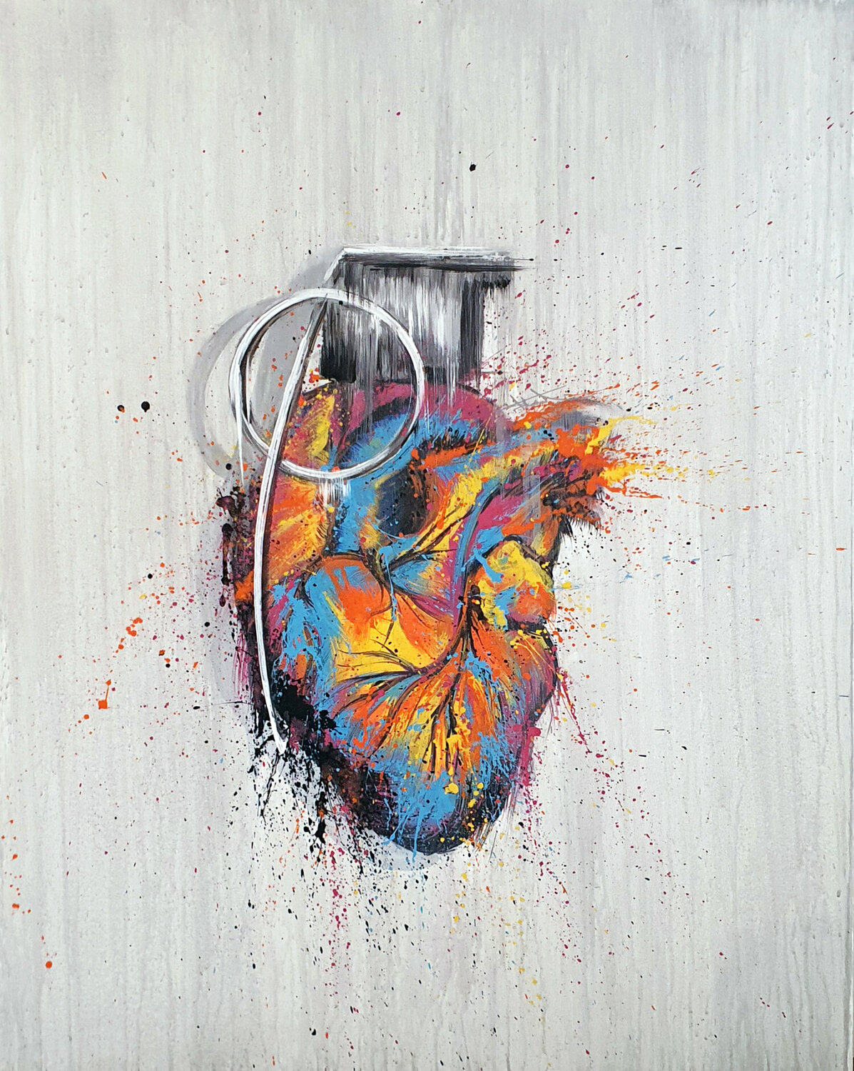 Abstract Human Heart Painting