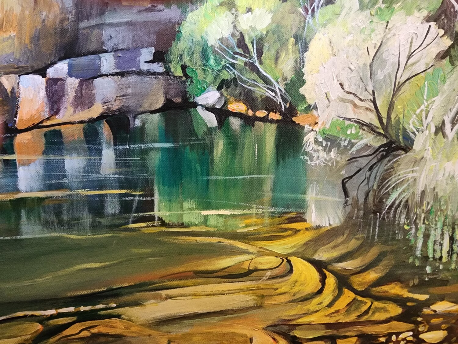 Returning to Light von Susan Trudinger (2023): Malerei Acryl auf Leinwand - Singulart