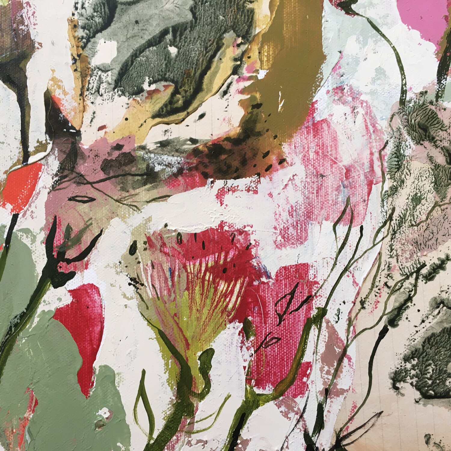Éclat sauvage by Marie-Liesse Bertre Flandrin (2023) : Painting Acrylic, Collage on Canvas ...