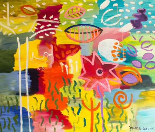 Play in Alice's Garden 3 by Simonida Djordjevic (2024) : Painting ...