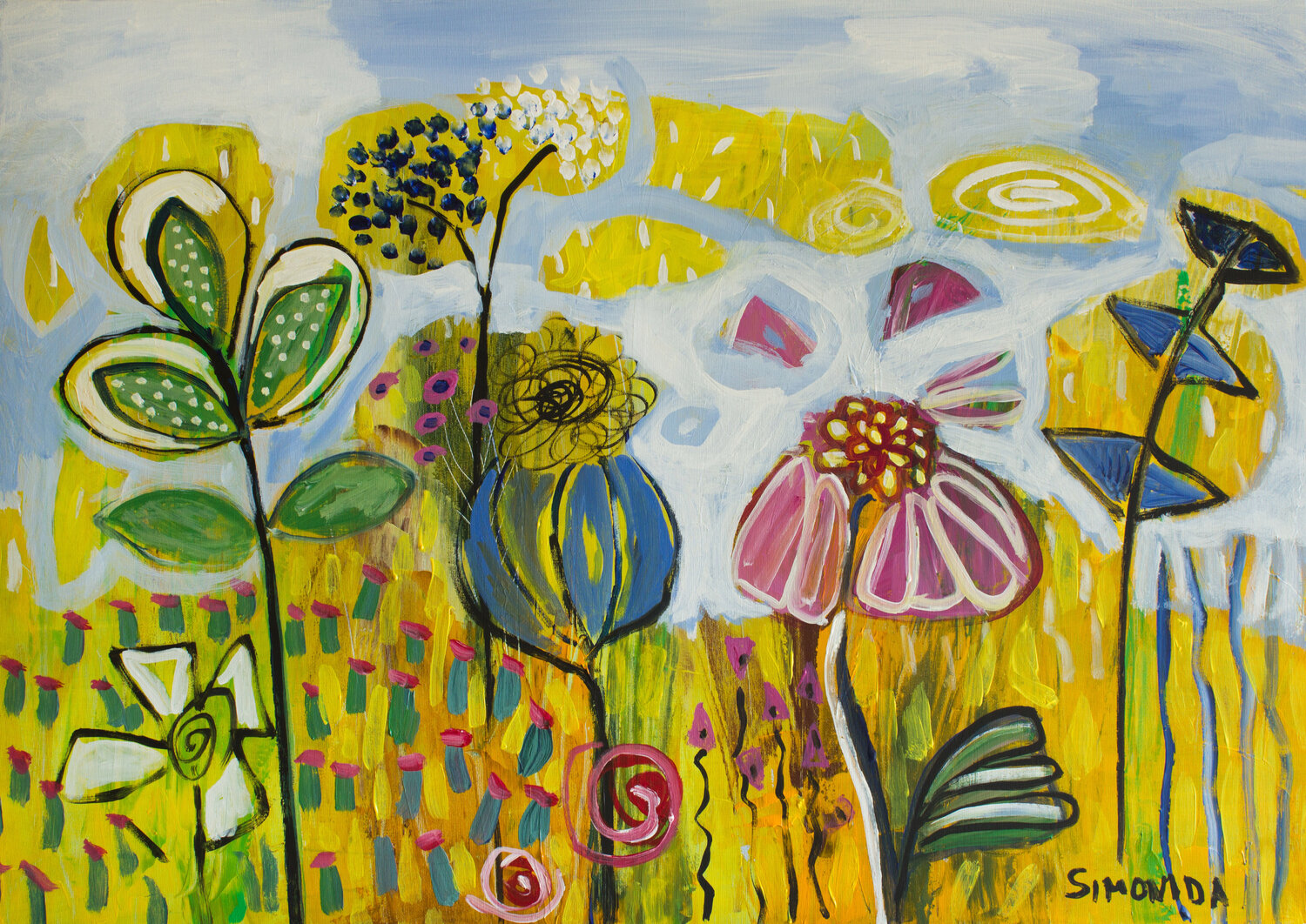 Memory of Childhood by Simonida Djordjevic (2023) : Painting Acrylic on ...