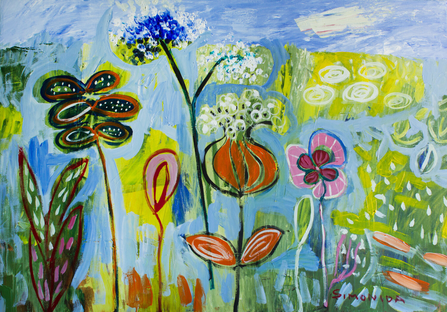 Bird song from childhood by Simonida Djordjevic (2023) : Painting ...