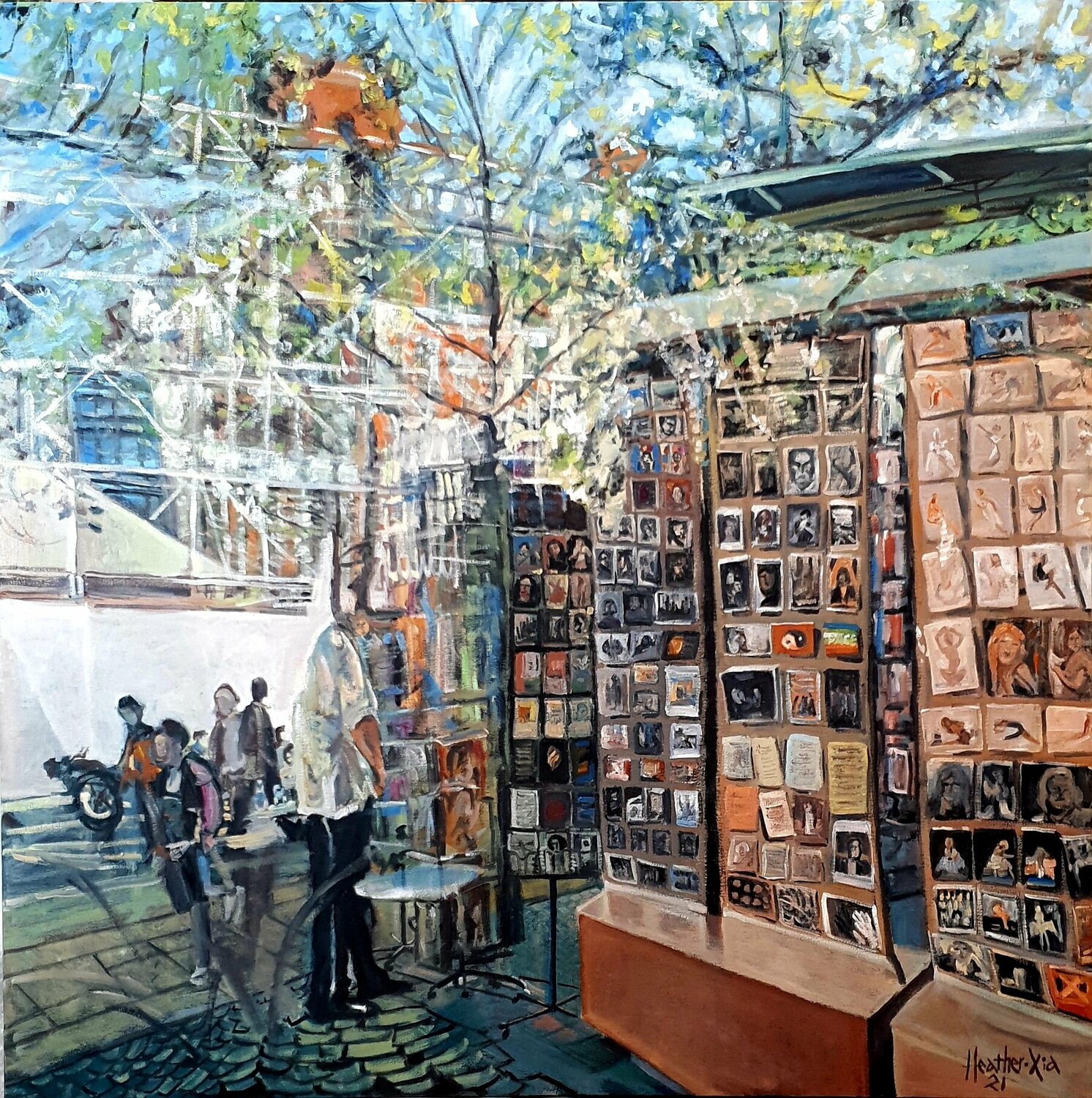 Pompidou I See You by Alan Heather-Xia (2021) : Painting Oil on Canvas ...