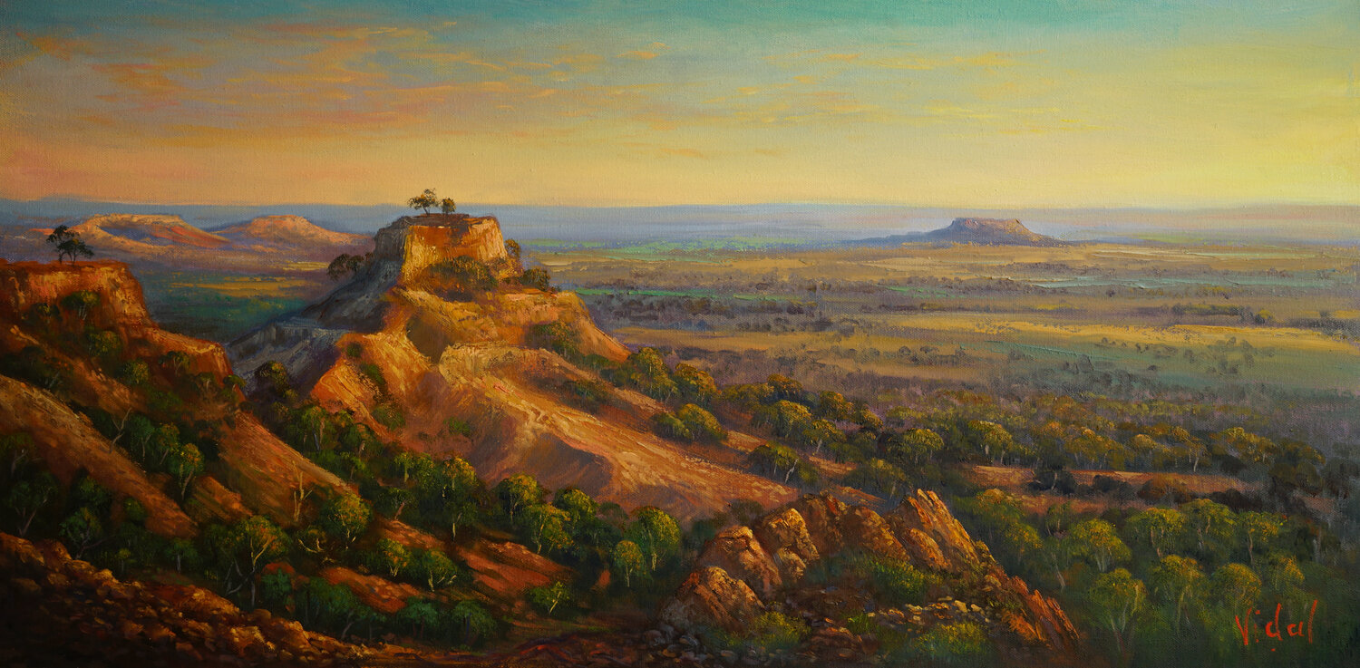 A view from Mt Slowcombe, Yaraka, QLD by Christopher Vidal (2022 ...