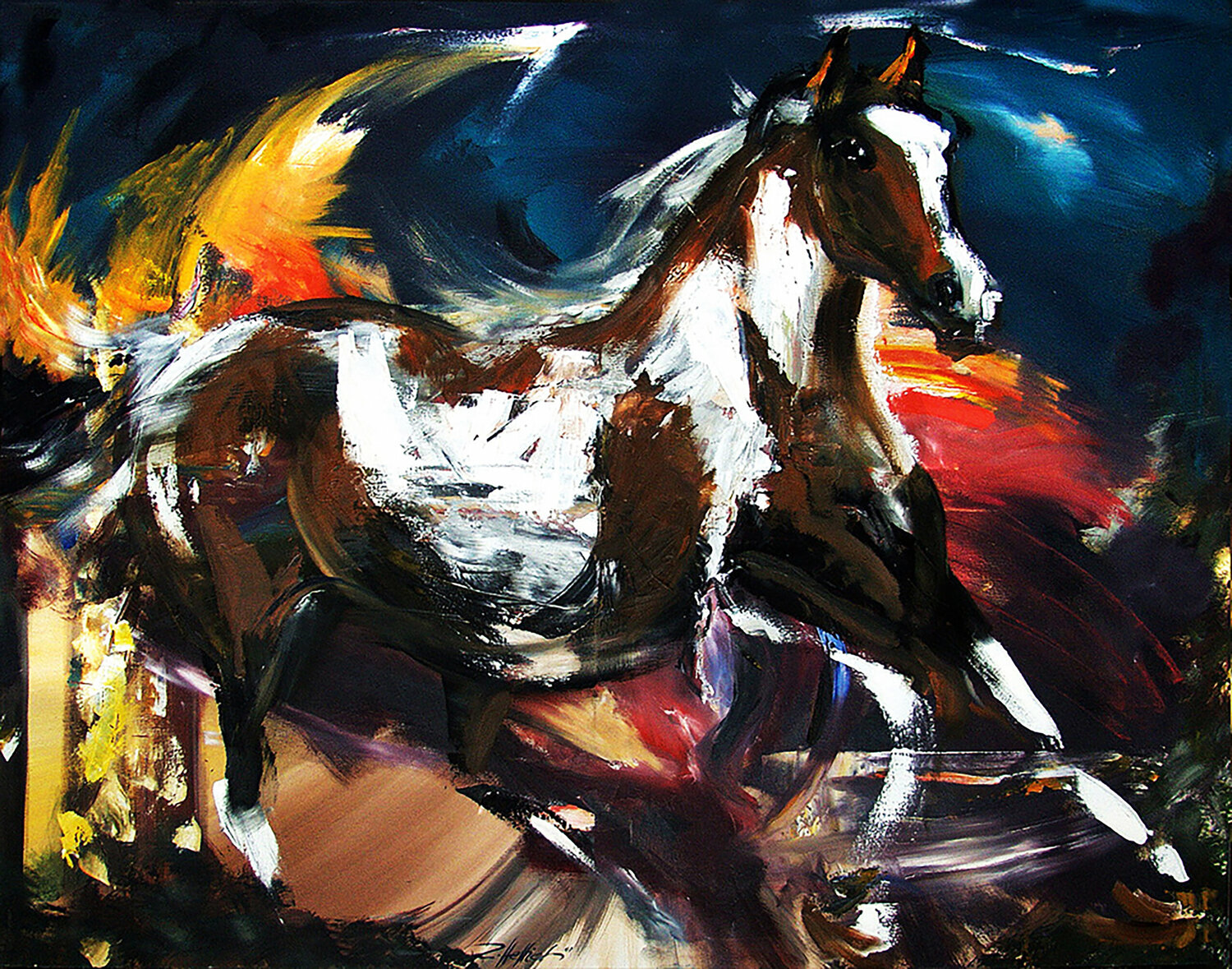 Der Feuerläufer by Robert Hettich (2001) : Painting Oil on Canvas ...