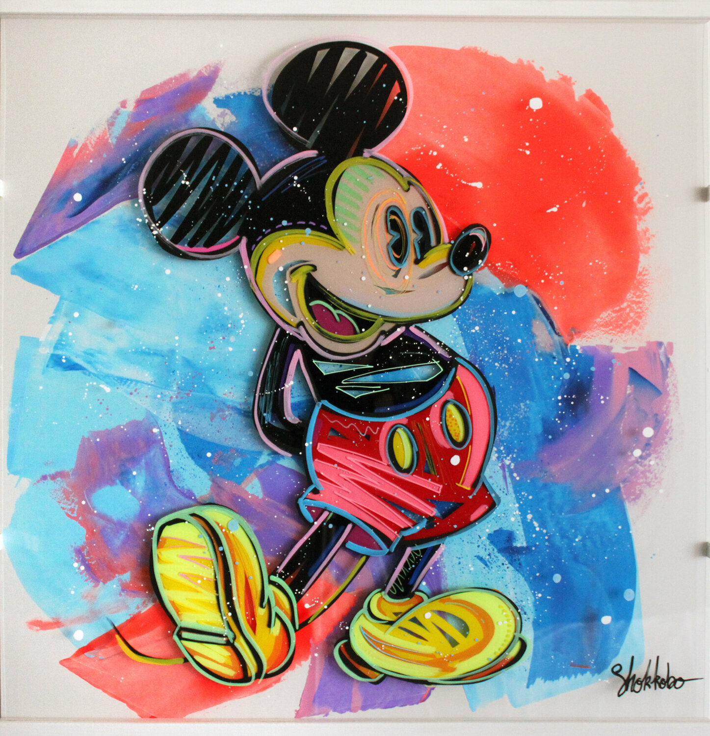 Mickey Mouse Acrylic Painting
