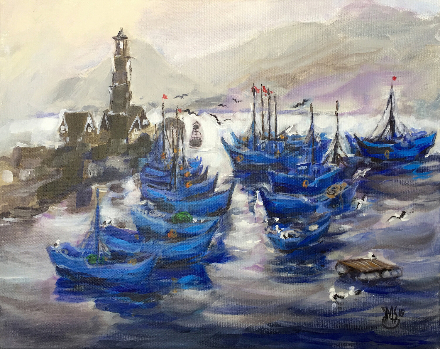 Le petit port des pecheurs de Dalian (JMSG-1493) by Jean Michel ...