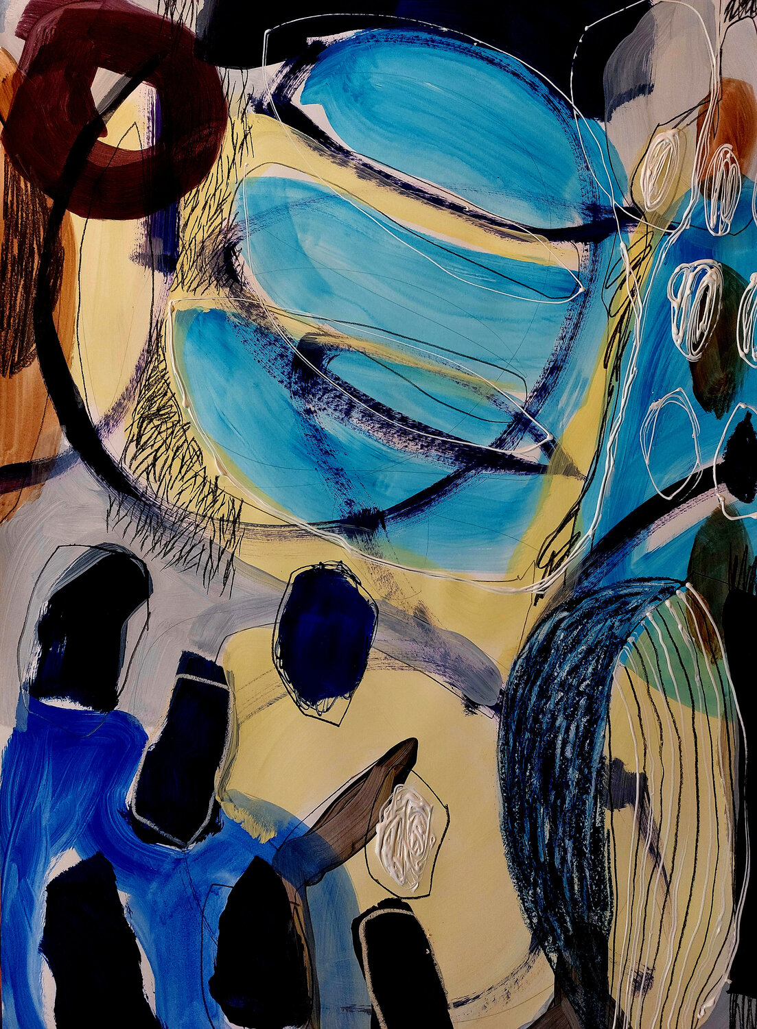 Little Fish, big Fish II by Monika Riethmueller (2023) : Painting ...