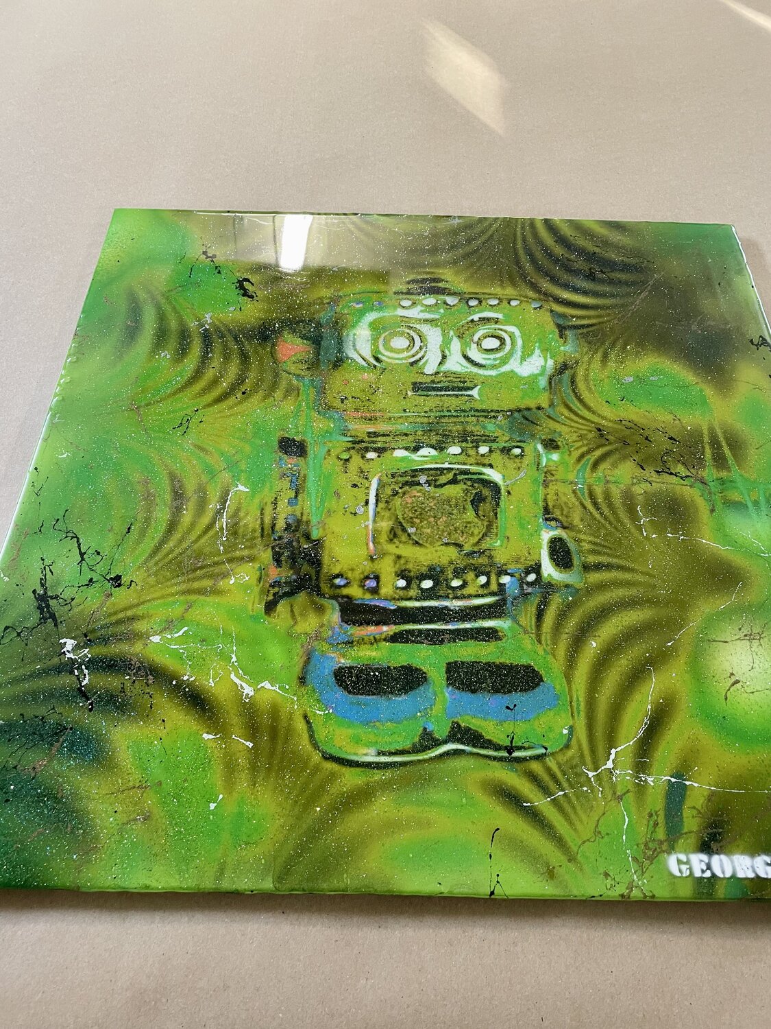 ROBO KID 34 by George Maxwell (2022) : Other Media Acrylic, Graffiti on Metal - Singulart