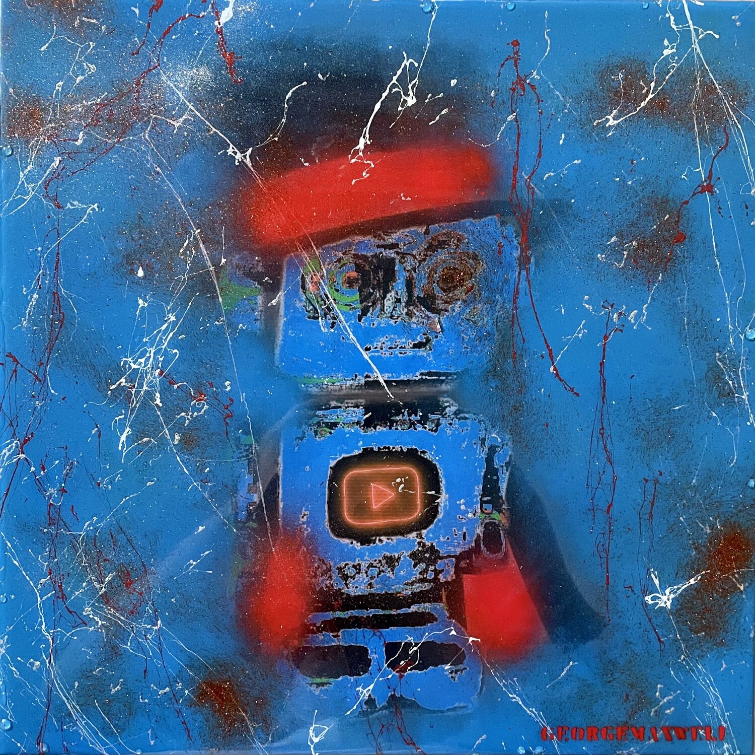 ROBO KID 25 by George Maxwell (2022) : Other Media Acrylic, Graffiti on Metal - Singulart