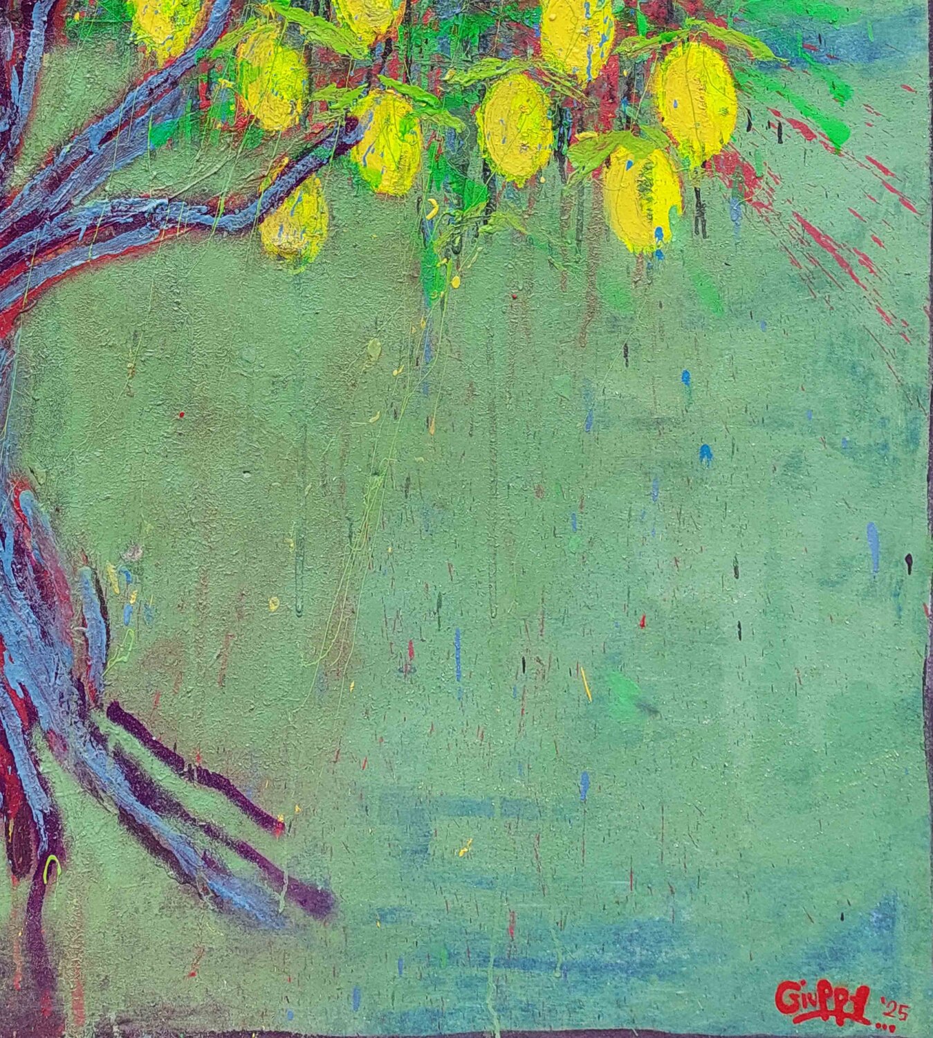 Lemon Tree by Giuseppe Valia (2025) : Painting Acrylic, Graffiti on ...