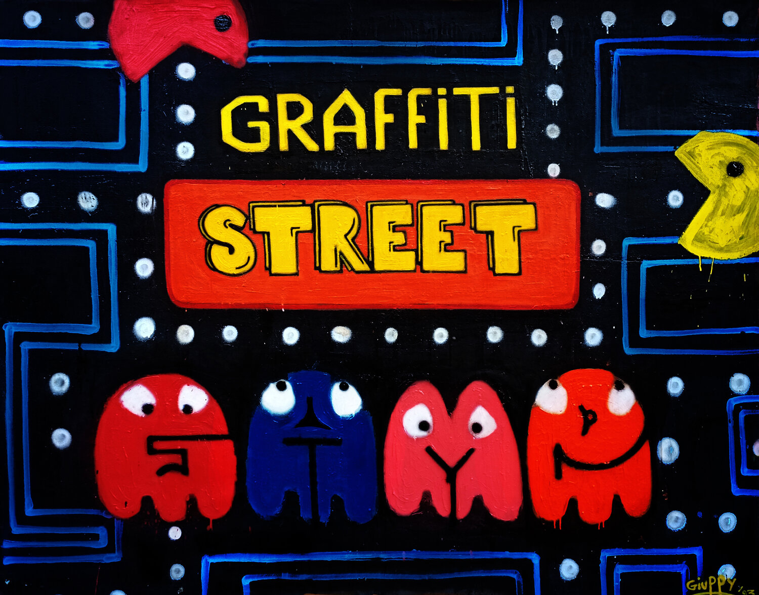 Graffiti Street Game PACMAN Style (neon color & Glow In the Dark) de ...