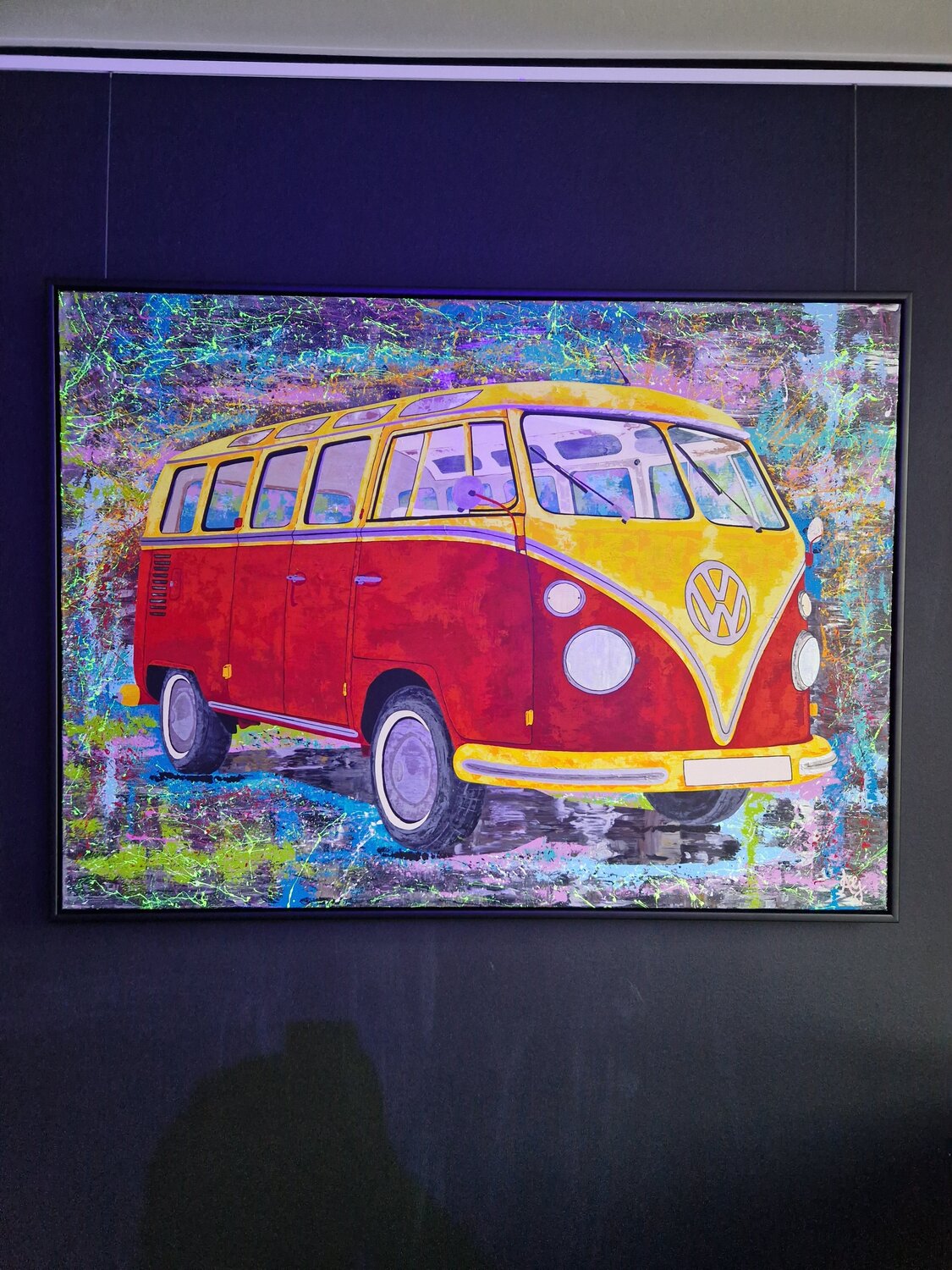 VW Bulli von Andreas Görzen (2021): Malerei Acryl auf Leinwand - Singulart