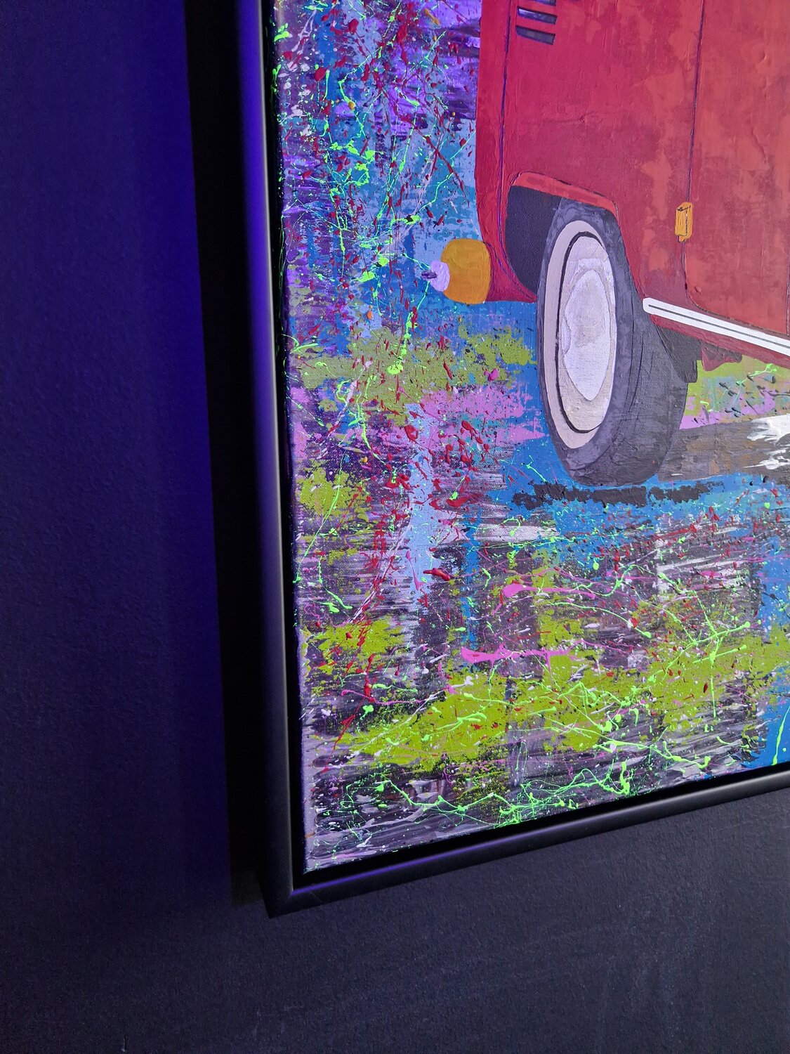 VW Bulli von Andreas Görzen (2021): Malerei Acryl auf Leinwand - Singulart