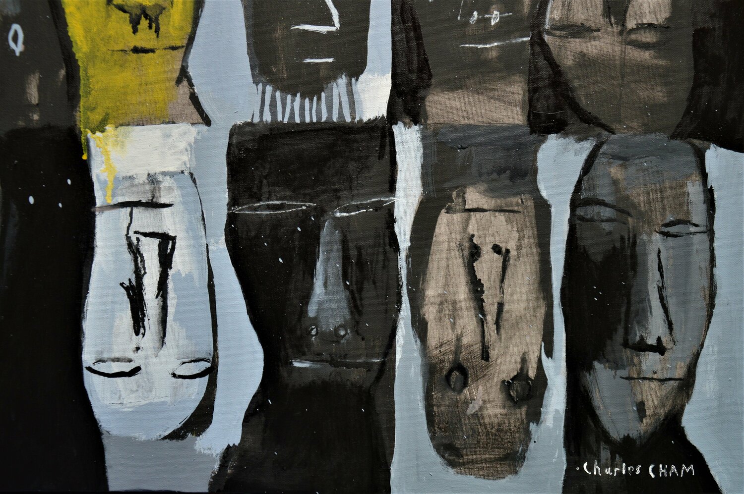 #2807 LAND OF STRANGERS by Charles Cham (2021) : Painting Oil on Canvas ...