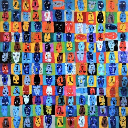 #2801 COLOURFUL LIVES von Charles Cham (2021): Malerei Öl auf Leinwand ...