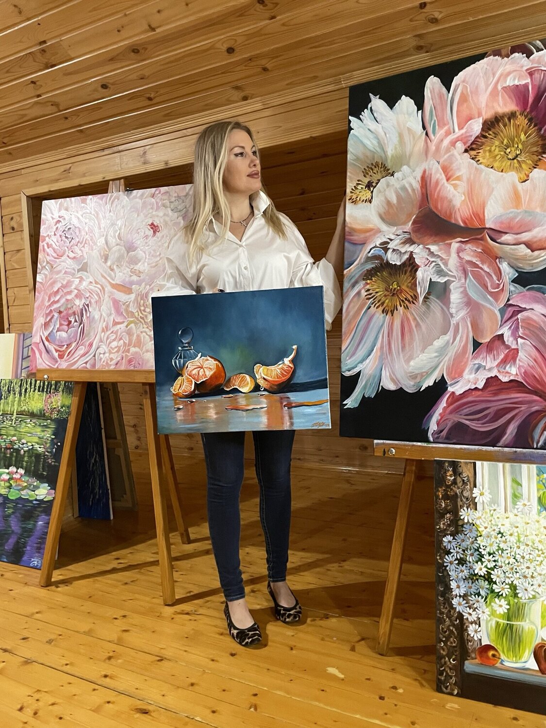 Happy peonies by Anna Pavlovich-Naneva (2022) : Painting Oil on Linen ...