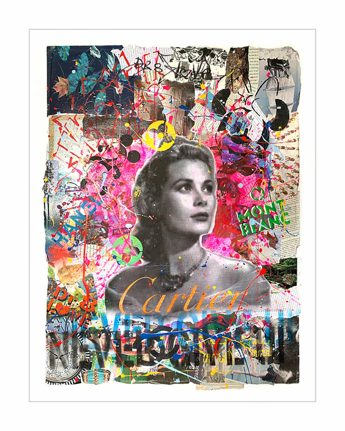 Grace Cartier - Original Collage Painting on Paper by Dr8 Love (2020 ...