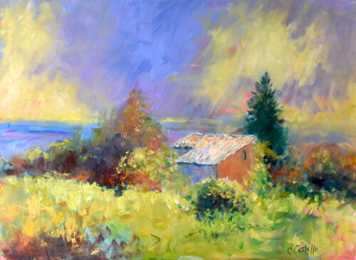 Cabanon de berger by Cynthia Costello (2020) : Painting Oil on Canvas ...