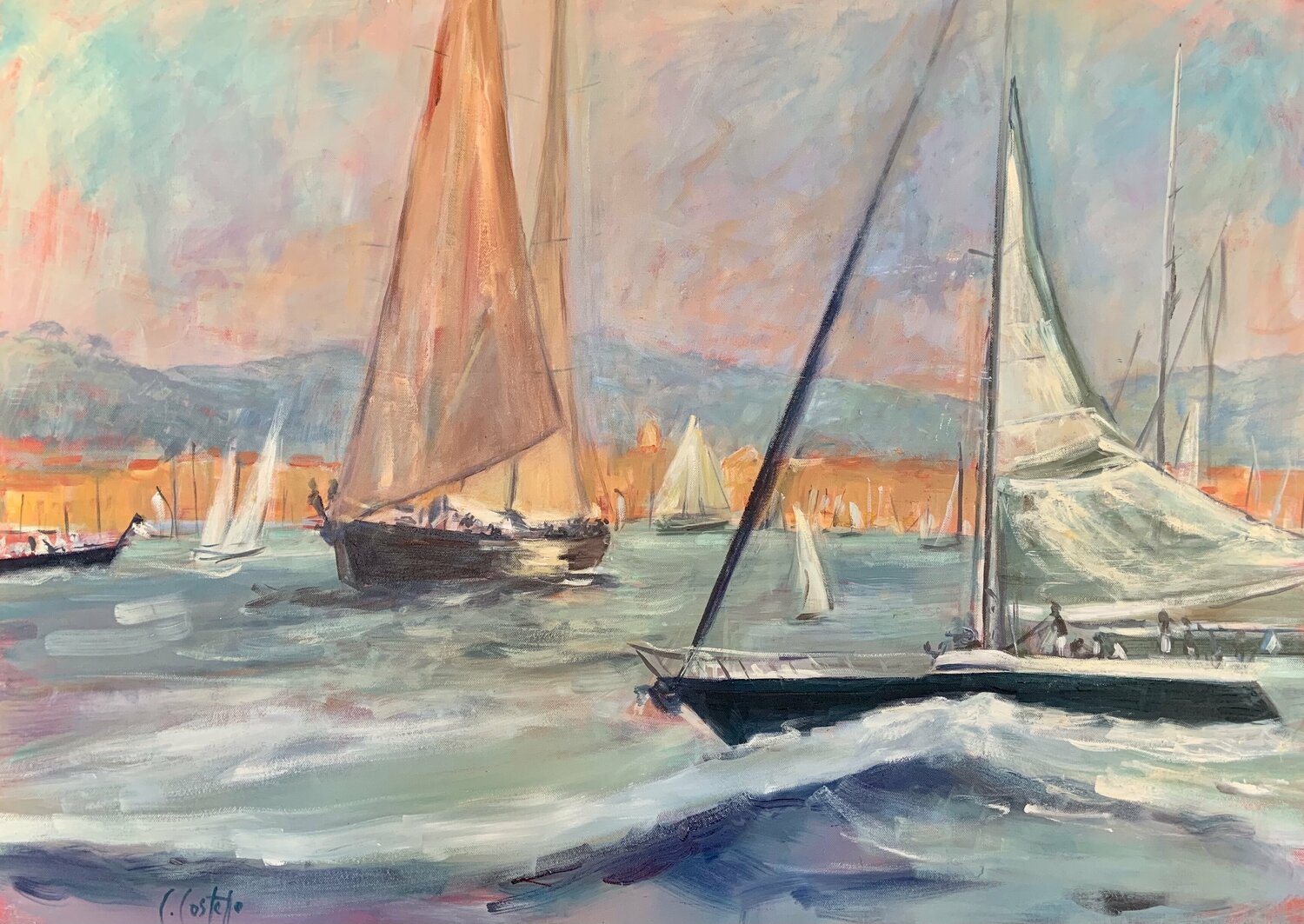 Dans le vent by Cynthia Costello (2019) : Painting Oil on Canvas ...