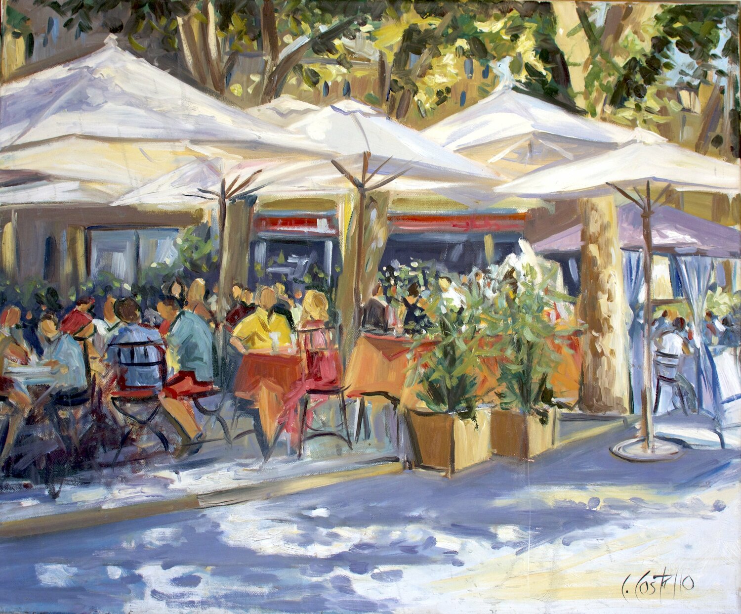 Dejeuner à Cotignac by Cynthia Costello (2018) : Painting Oil on Canvas ...