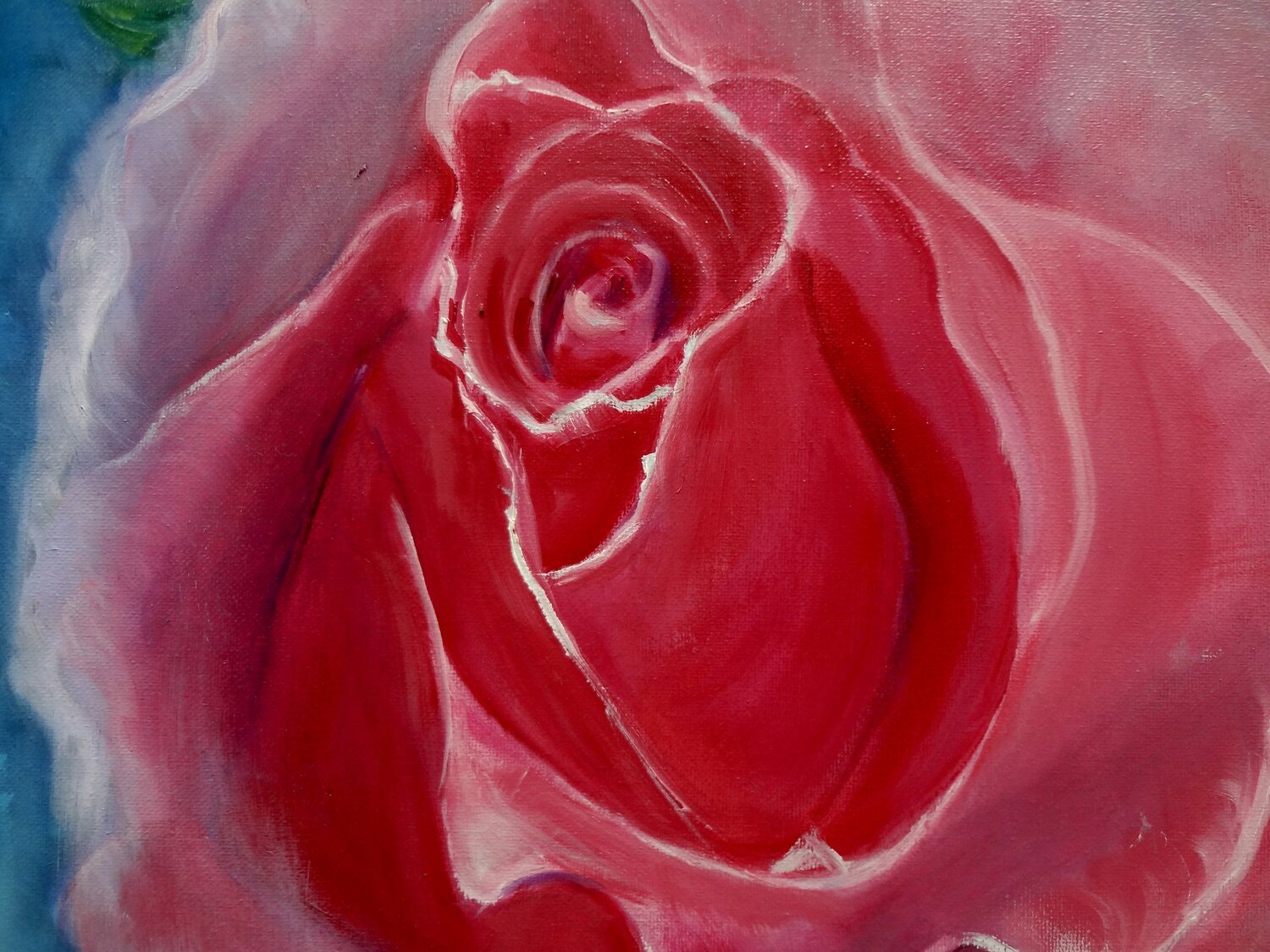 Soft Pink Rose de Jenny Lee (2020): Pintura Acrílico, Óleo en Lienzo ...