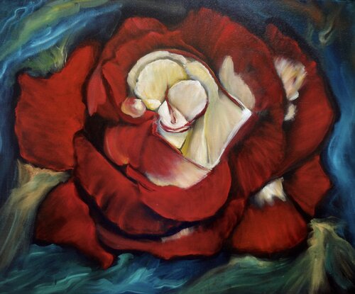 Soft Pink Rose de Jenny Lee (2020): Pintura Acrílico, Óleo en Lienzo ...