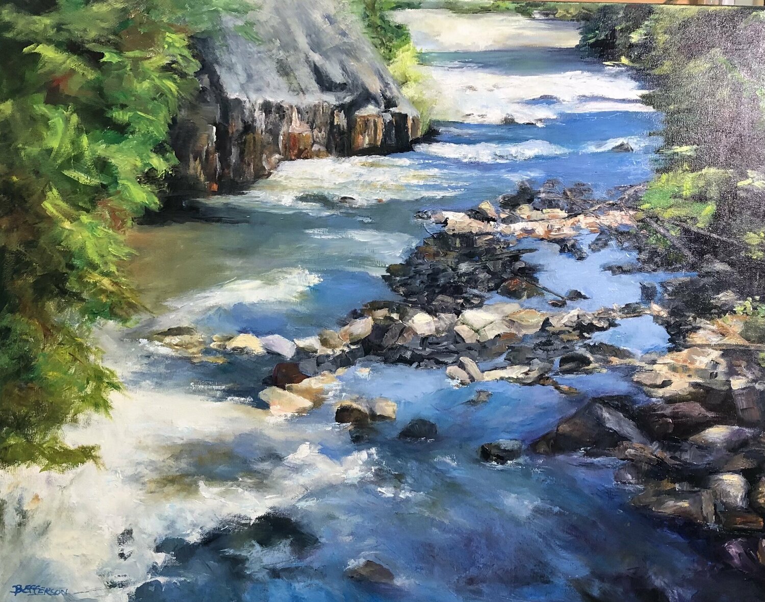 Rushing Water by Betty Efferson (2019) : Painting Oil on Canvas - Singulart