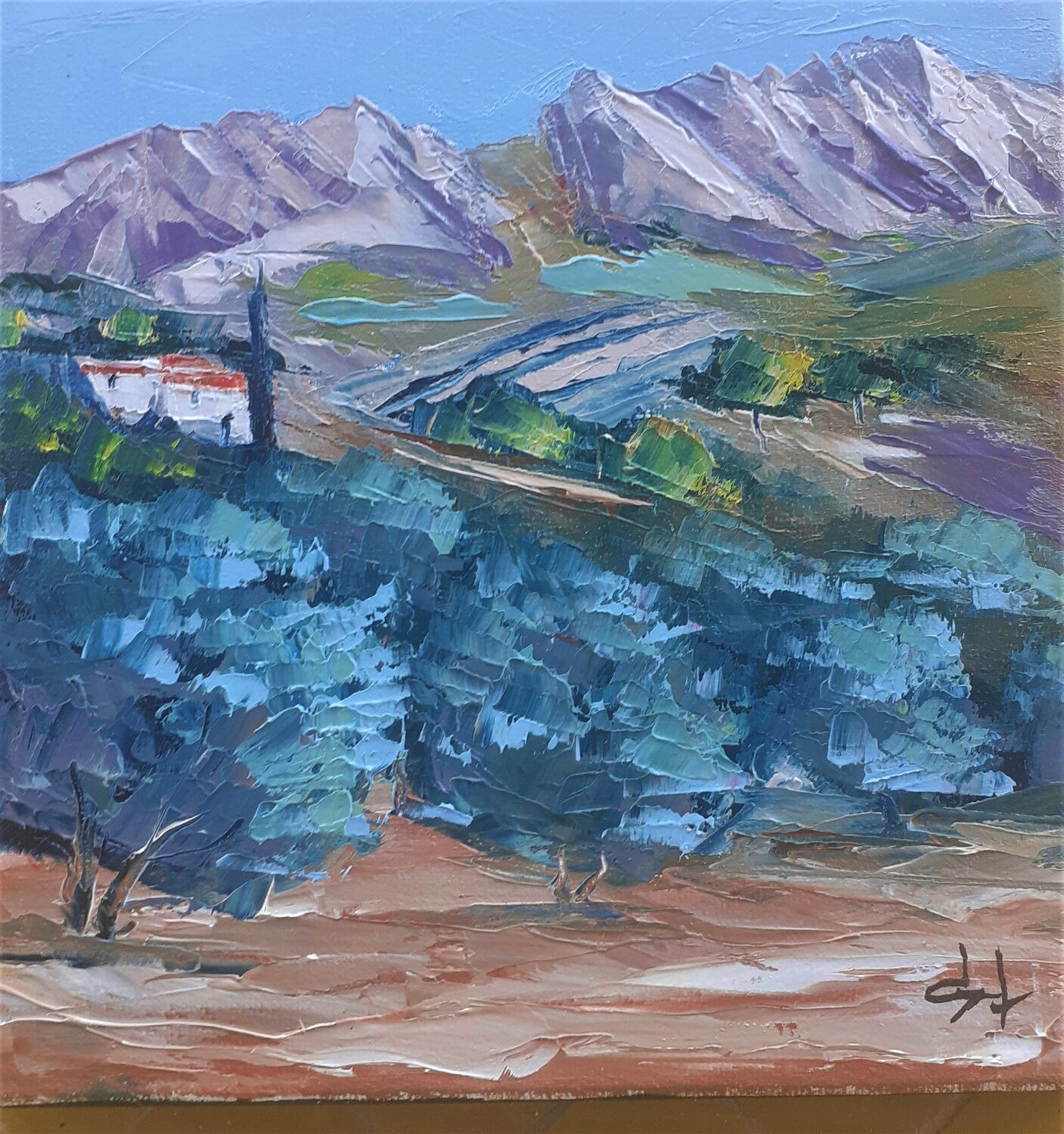 Oliveraie dans les Alpilles peinture de Provence by Véronique Degabriel ...