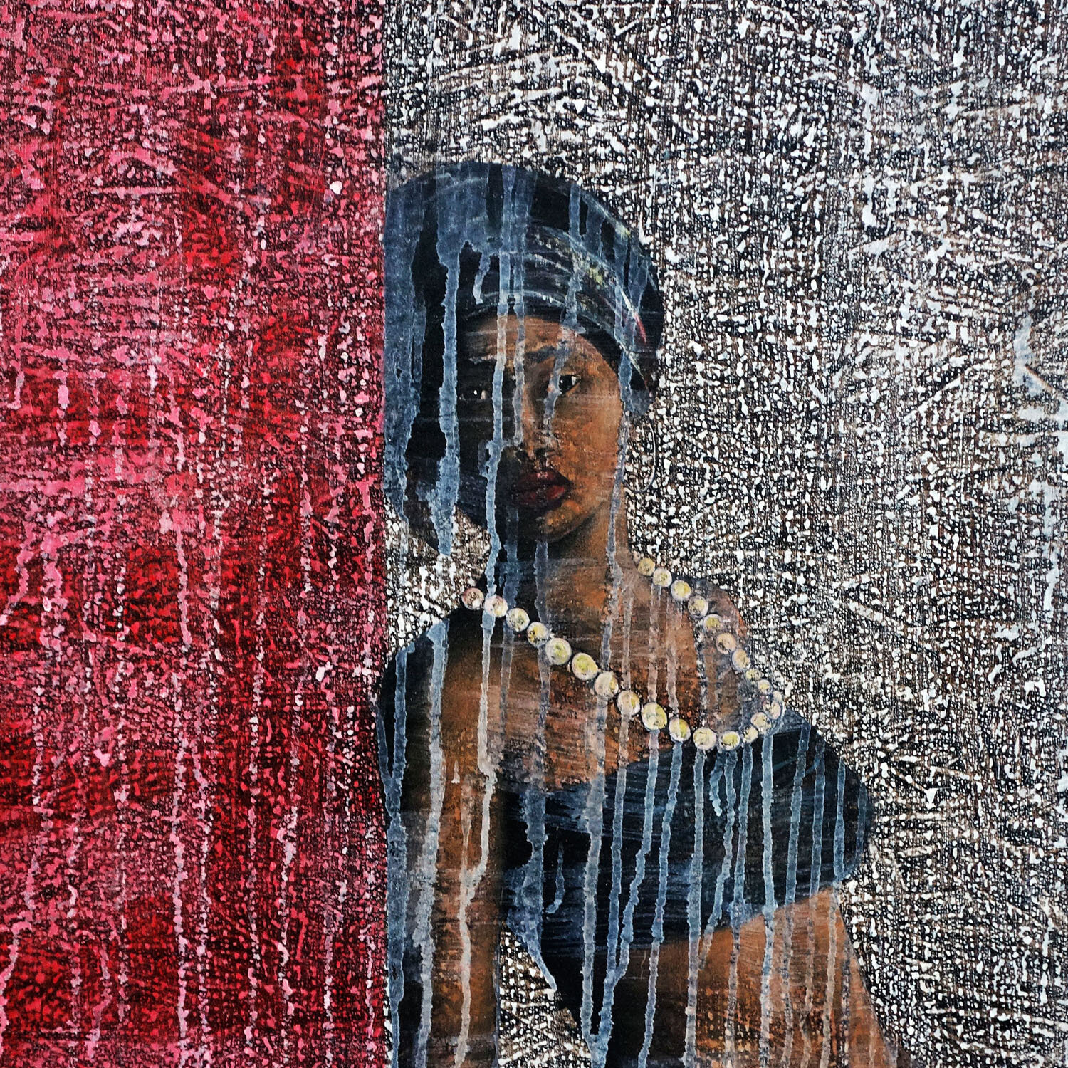 leaning figure by Ronex Ahimbisibwe (2021) : Painting Acrylic, Oil on ...