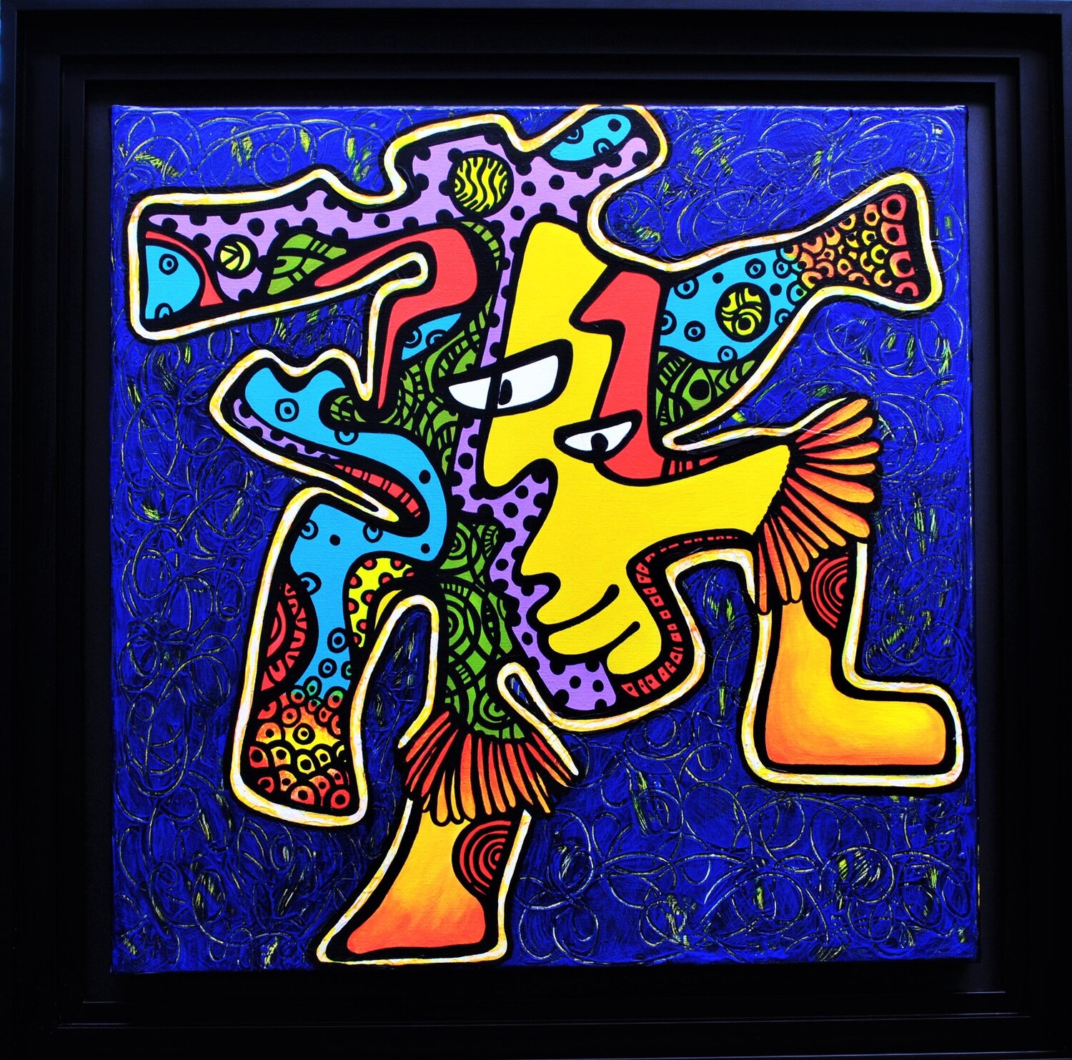 TAMTAM by KREES (2022) : Painting Acrylic, Oil on Linen - SINGULART