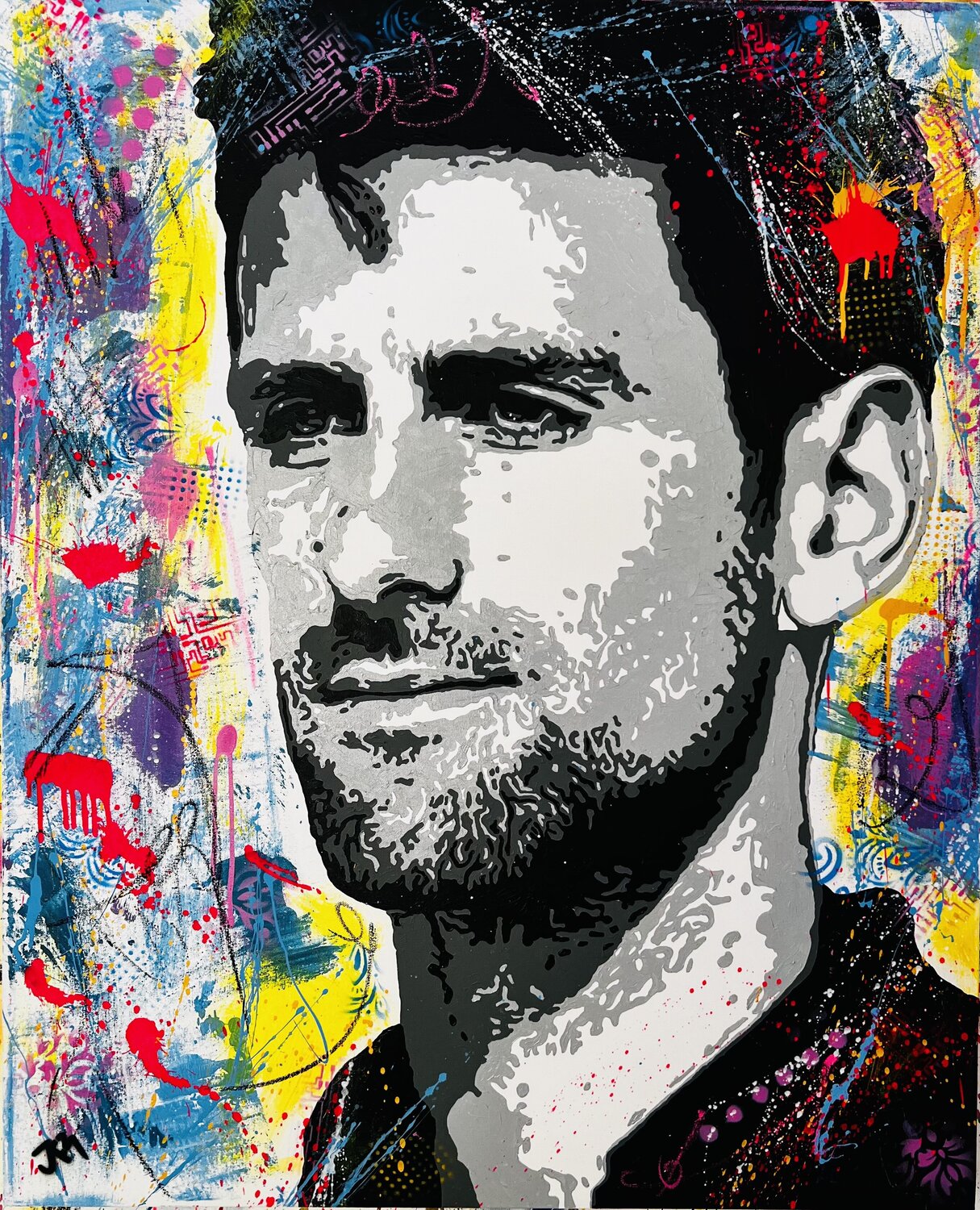 Novak von Jose Rivera (2023): Malerei Acryl, Pastell auf Leinwand ...