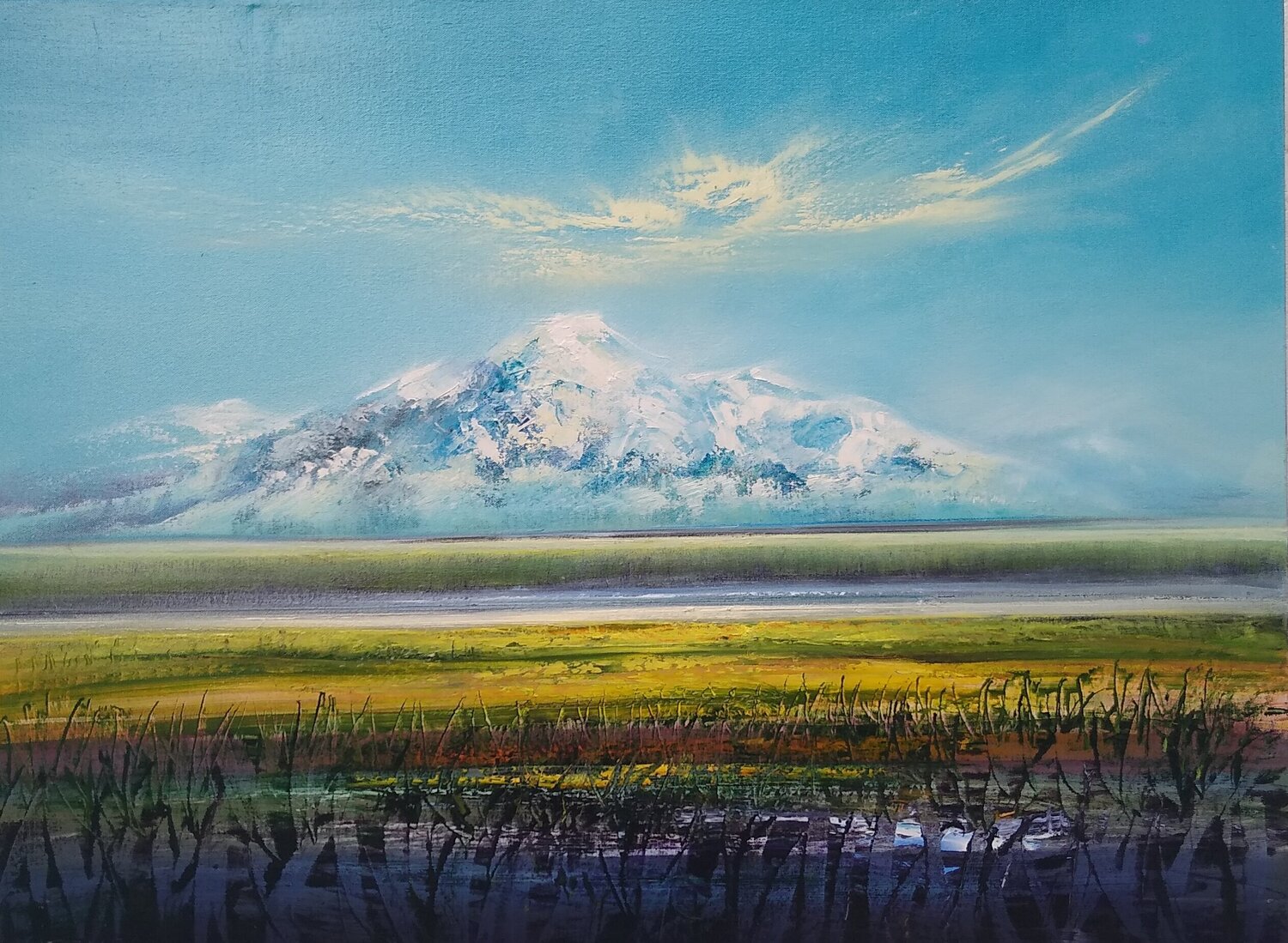 Mountain Range by George Peebles (2022) : Painting Oil on Canvas ...