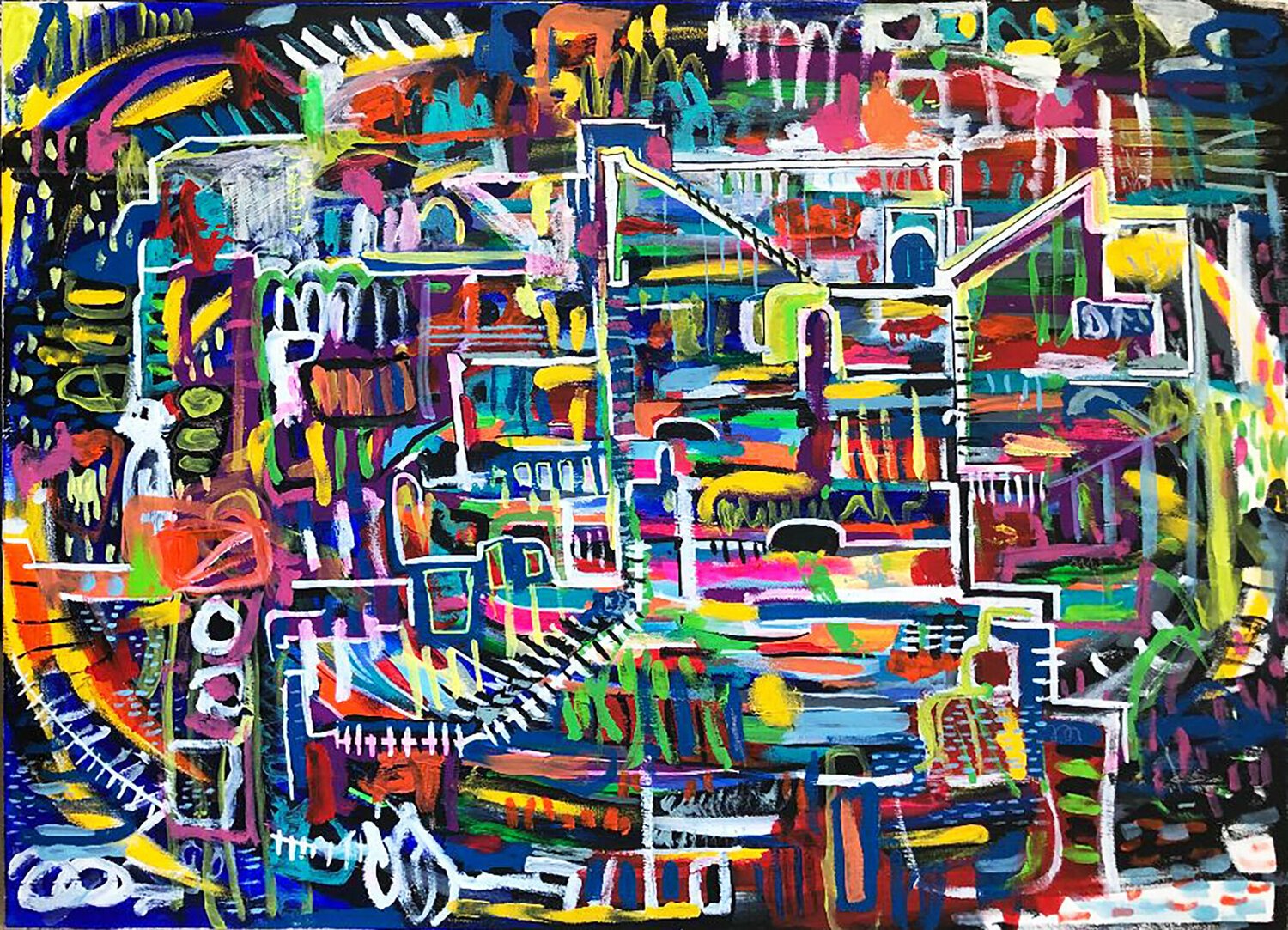 Blurred lines by Aasiri Wickremage (2020) : Painting Acrylic on Canvas ...