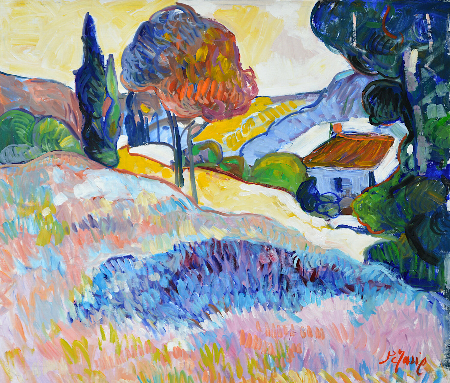 Paysage des Corbières - N°4 by Patrick MARIE (2022) : Painting Oil on ...