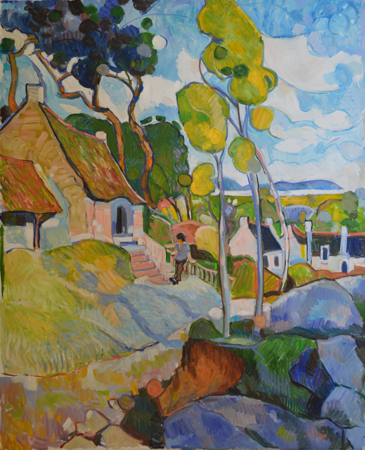 Village breton by Patrick MARIE (2023) : Painting Oil on Linen - Singulart
