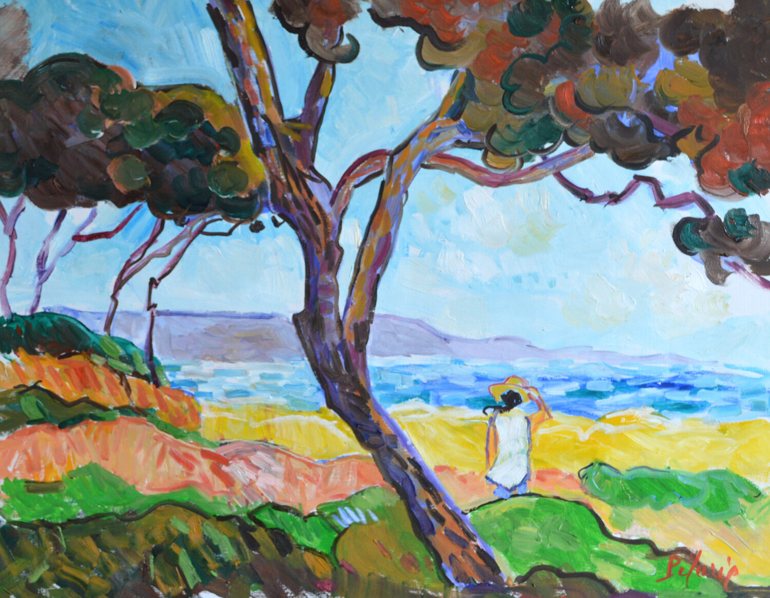 Au bord de la mer bretonne de Patrick MARIE (2023) : Peinture Huile sur ...