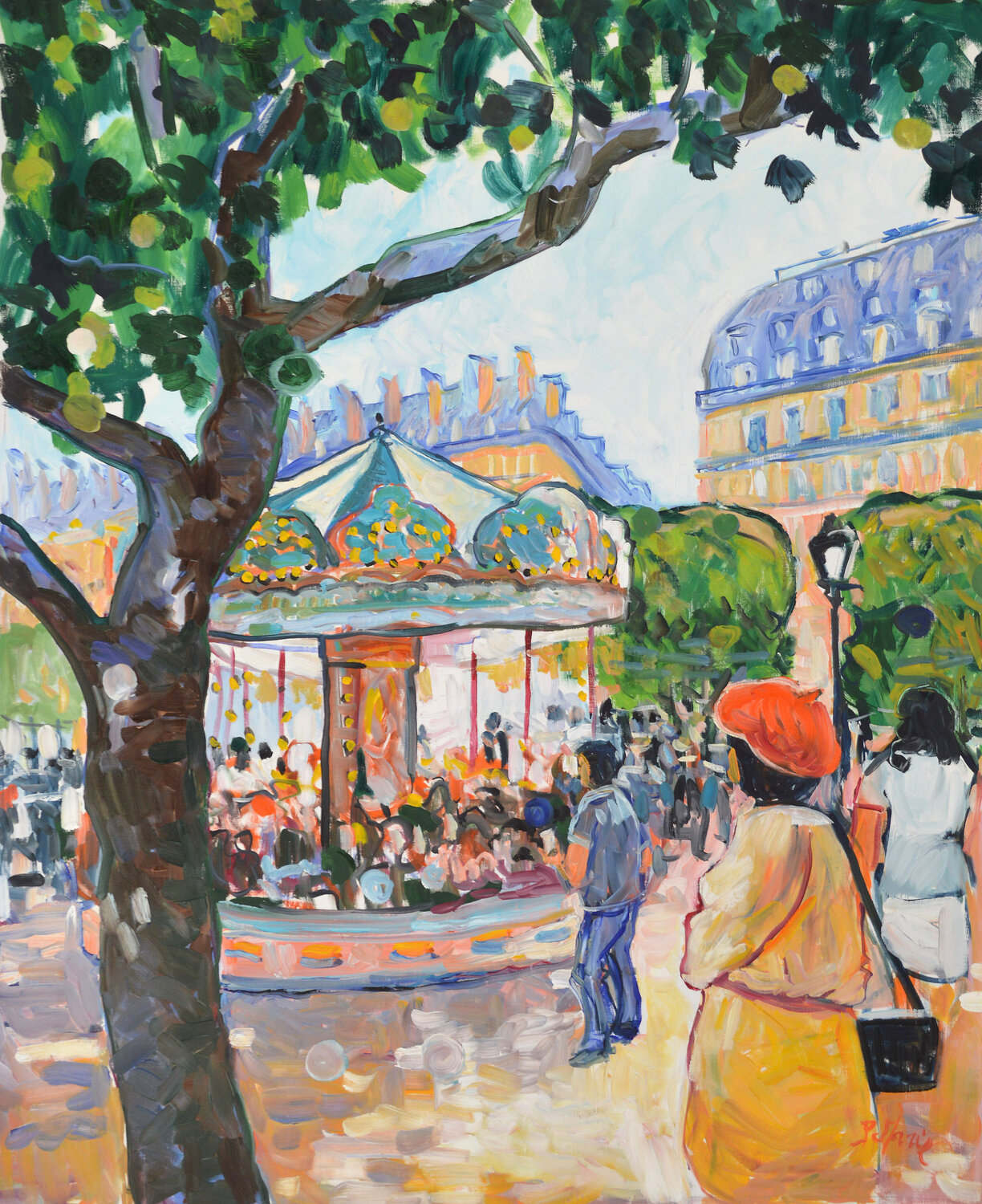 Le manège parisien by Patrick MARIE (2025) : Painting Oil on Canvas ...