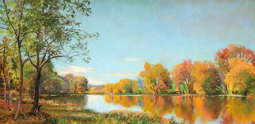 Patuxent River, Autumn by Andrei Kushnir (2010) : Painting Oil on Wood ...