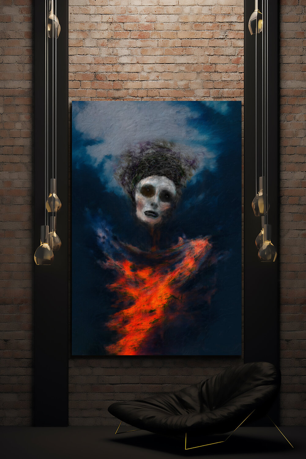 The Historian von Golareh (2023): Malerei Acryl, Tinte auf Leinwand ...